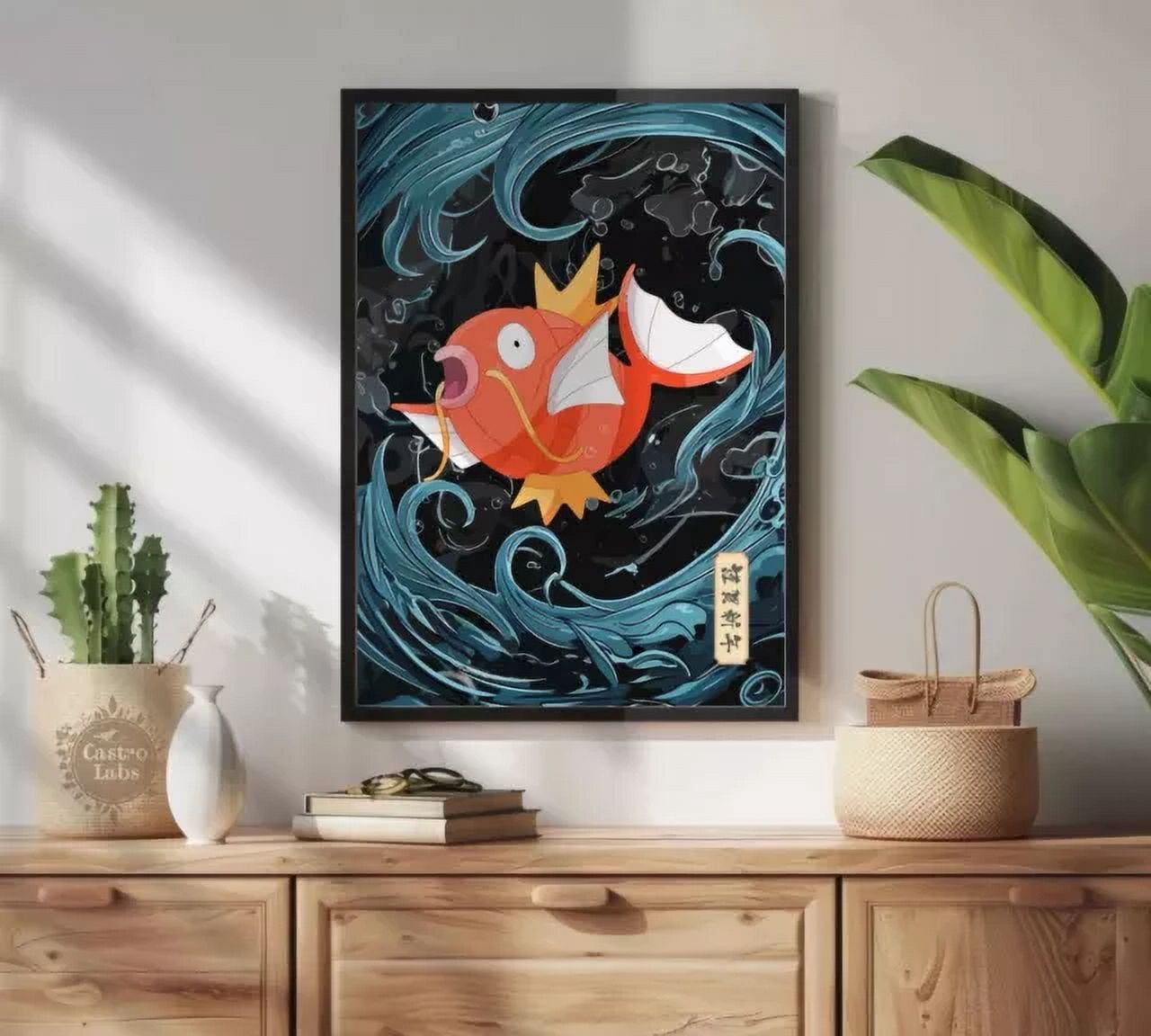 Magikartp Pokemon Poster, Japanese Kawaii Art Style, Adorable Fish ...