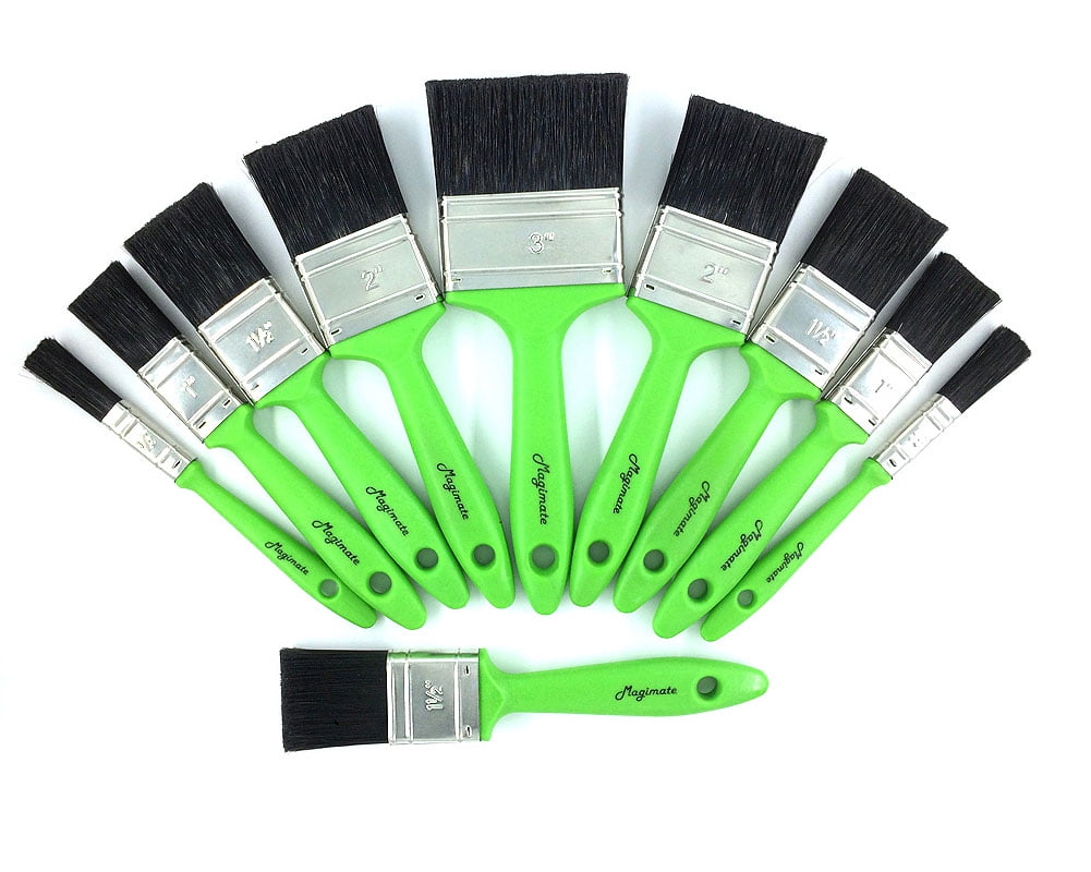 Magimate Plastic 1/2 inch Synthetic Household Paint Brush 10 Pieces for ...
