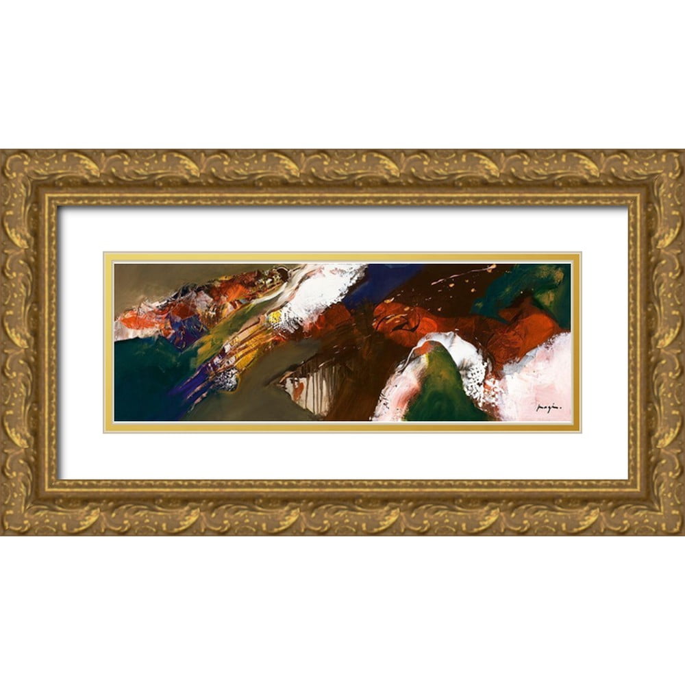Magis, Pascal 14x7 Gold Ornate Wood Framed with Double Matting Museum ...