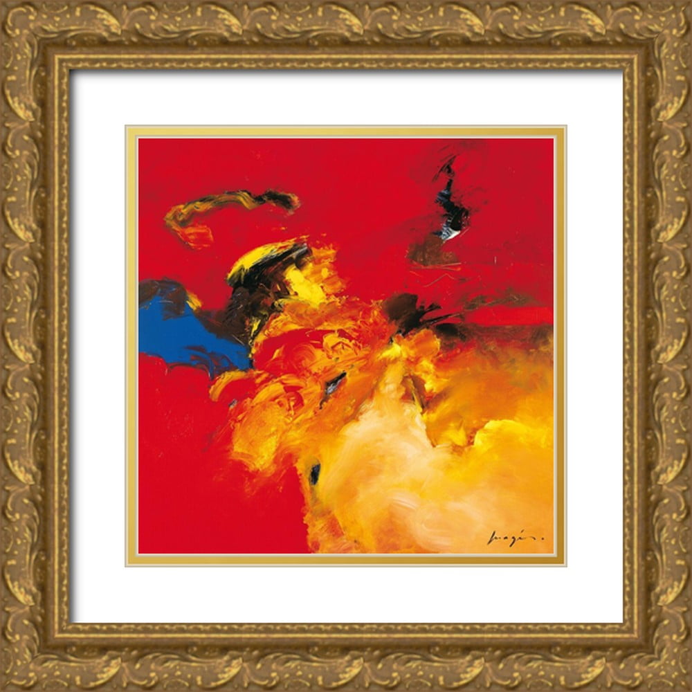 Magis, Pascal 15x15 Gold Ornate Wood Framed with Double Matting Museum ...