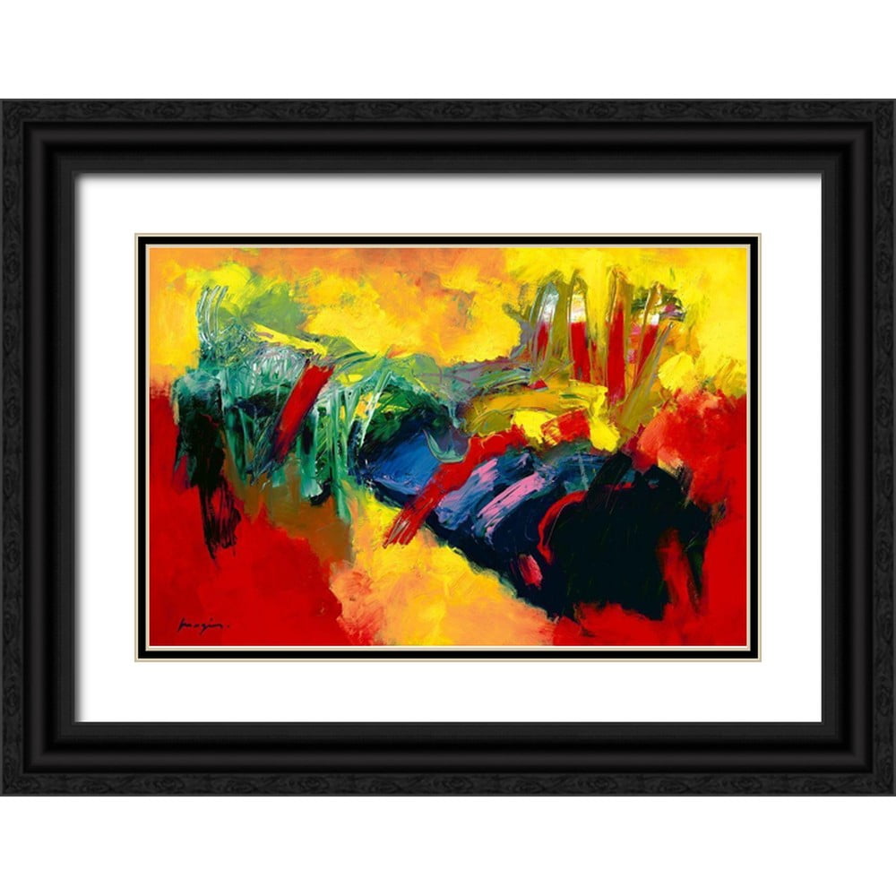 Magis, Pascal 18x13 Black Ornate Wood Framed with Double Matting Museum ...