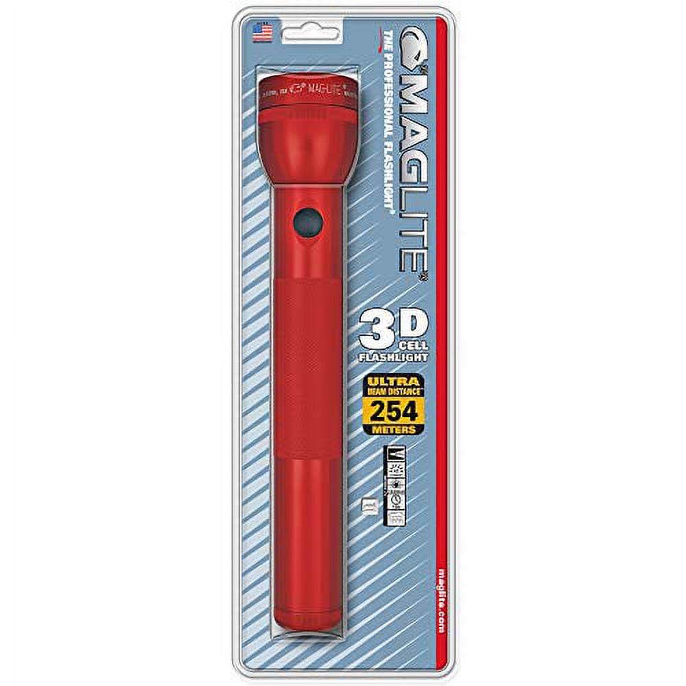 Maglite Heavy-Duty Incandescent 3-Cell D Flashlight, Red - Walmart.com