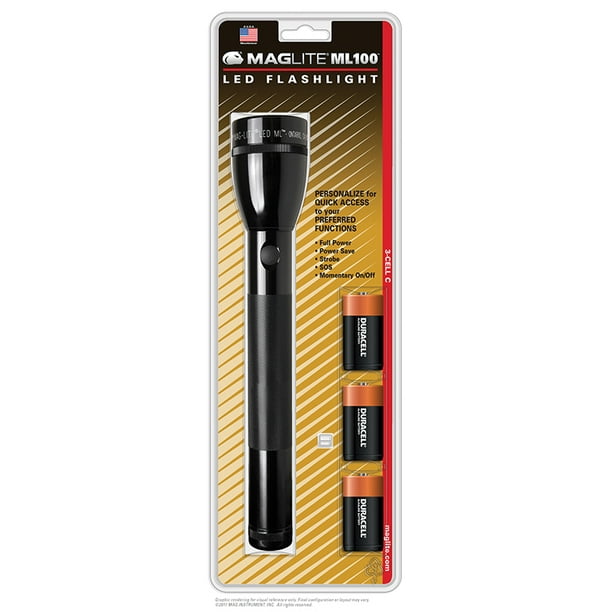 Maglite ML100 3-Cell C LED - Walmart.com