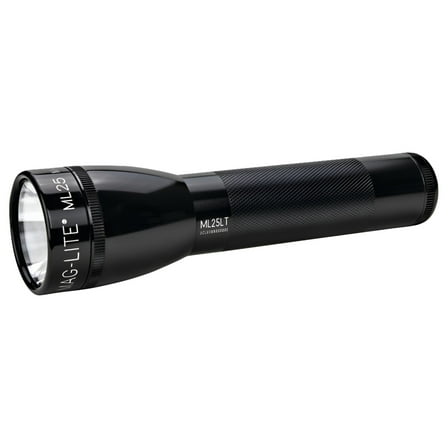 Maglite LED 2-Cell D Flashlight with Batteries, Black Aluminum, Highly ...