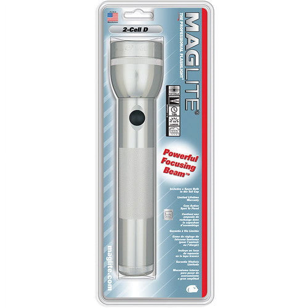 Maglite Maglite SS2D106 2-D Cell Flashlight, Silver - Walmart.com