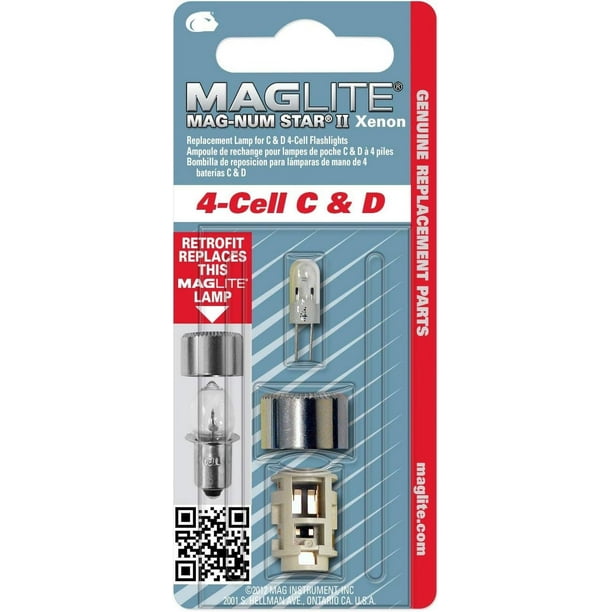 Maglite Replacement Lamp for 4-Cell C & D Flashlight, 1 piece - Walmart.com