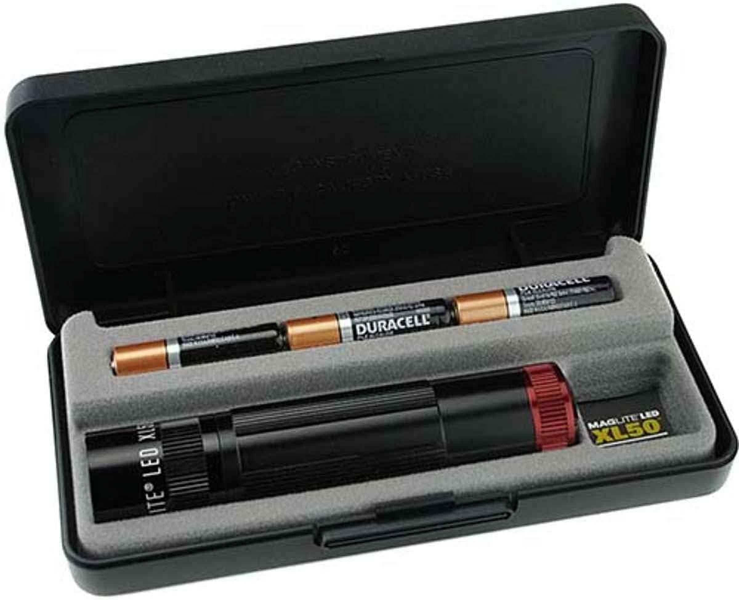 Maglite, XL50 Spectrum Series Flashlight, AAA, Black Body, Red LED ...