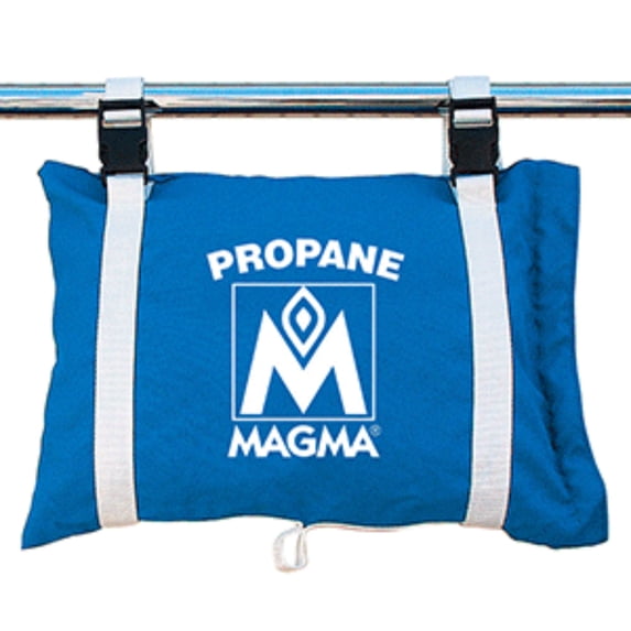 8" Blue Rectangular Propane / Butane Canister Locker and Storage Bag ...