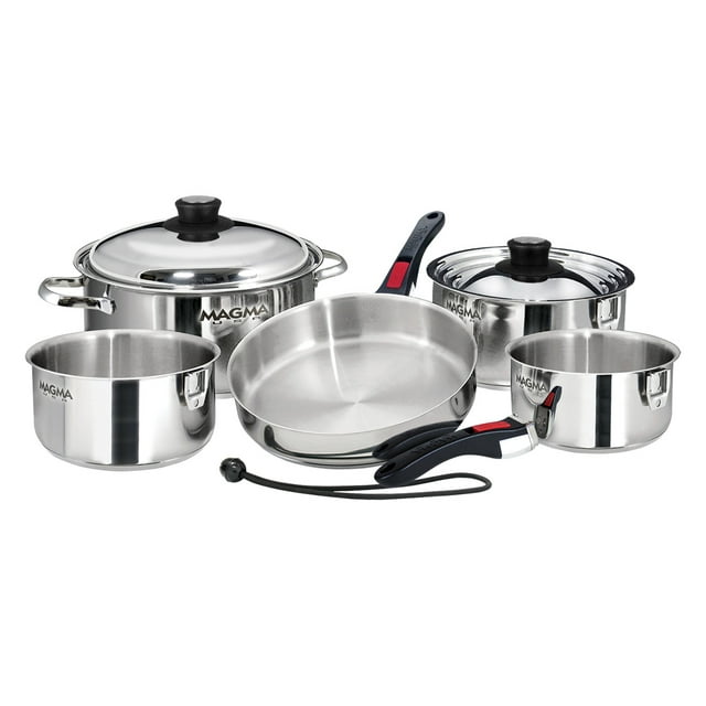 Magma A10-360L Stainless Steel "Nesting" Cookware 10 Piece Set ...