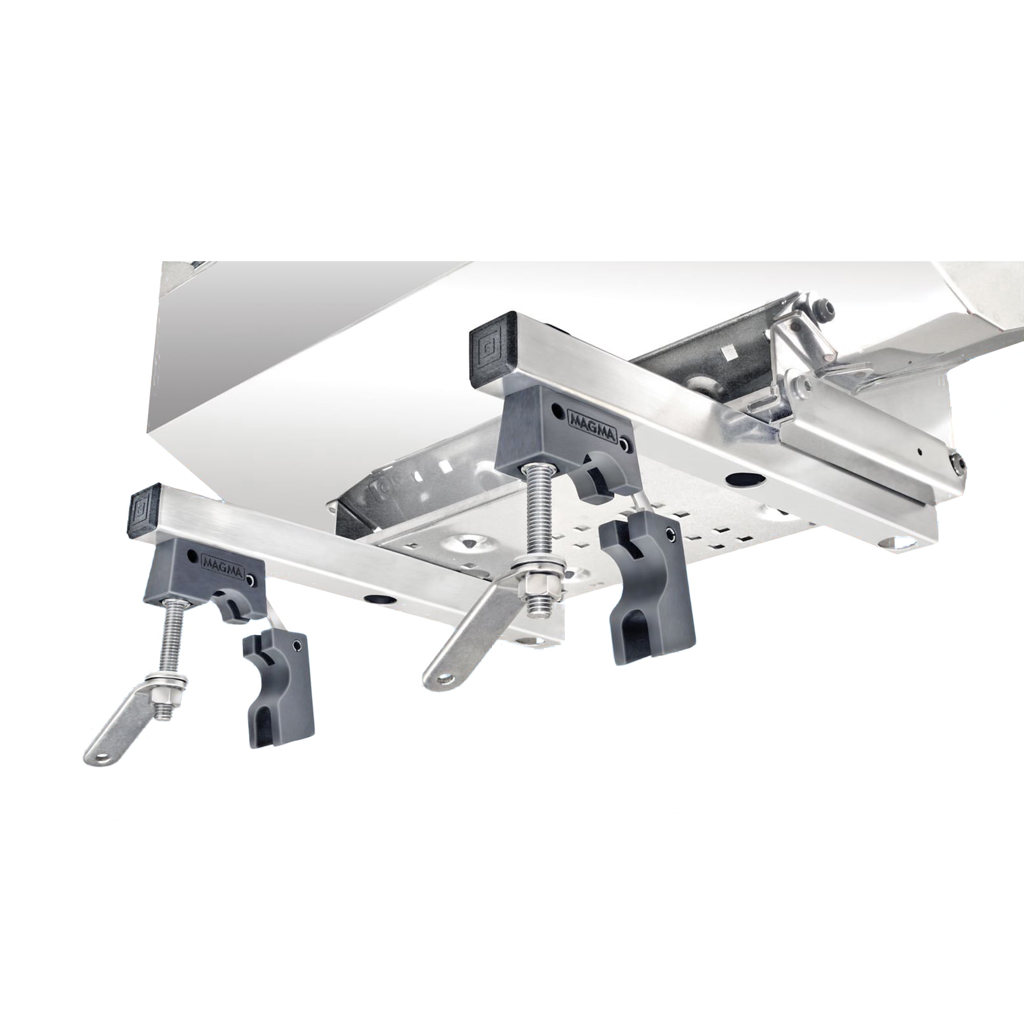 Magma Dual Extended Horizontal Round Rail Mount for Rectangular Grills ...