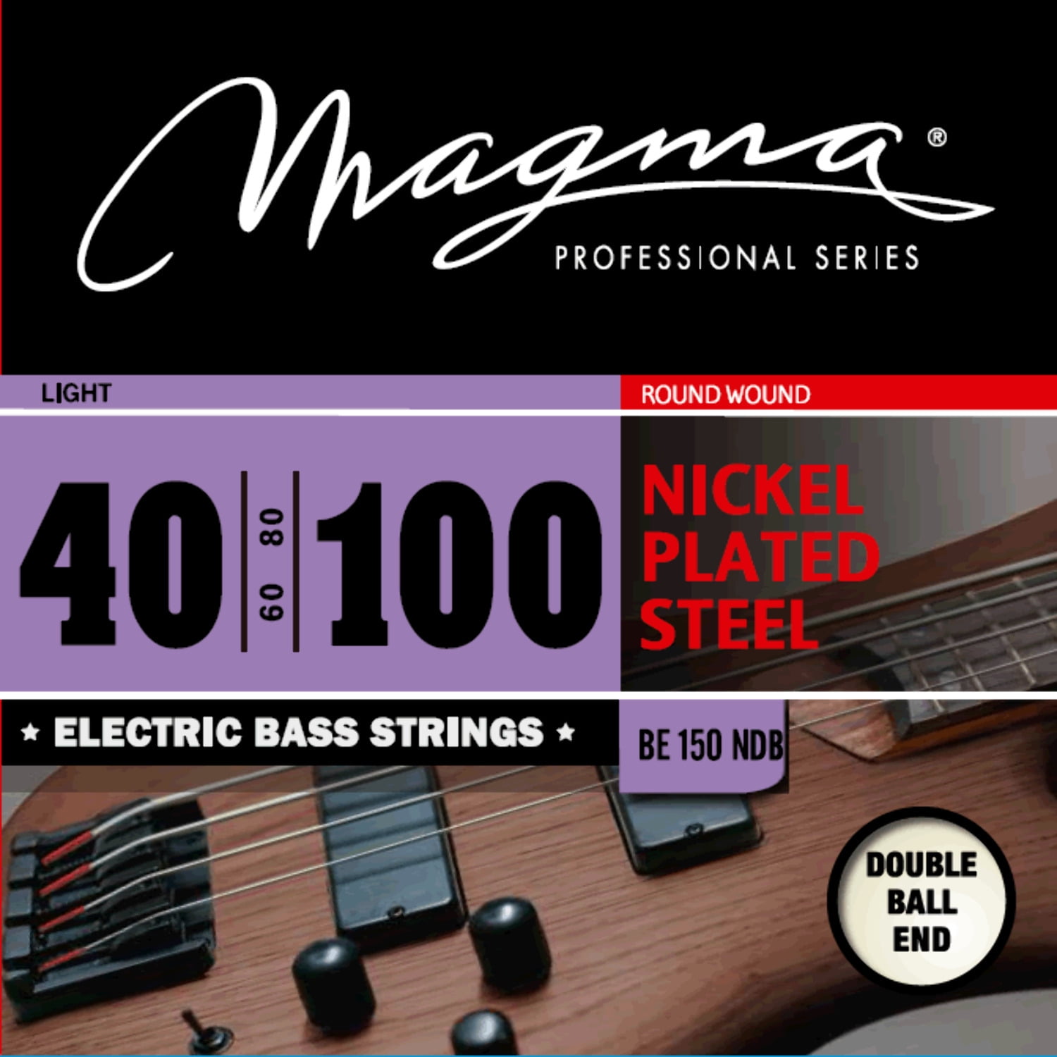 Magma Electric Bass Strings Double Ball End Light - Nickel Plated Steel ...