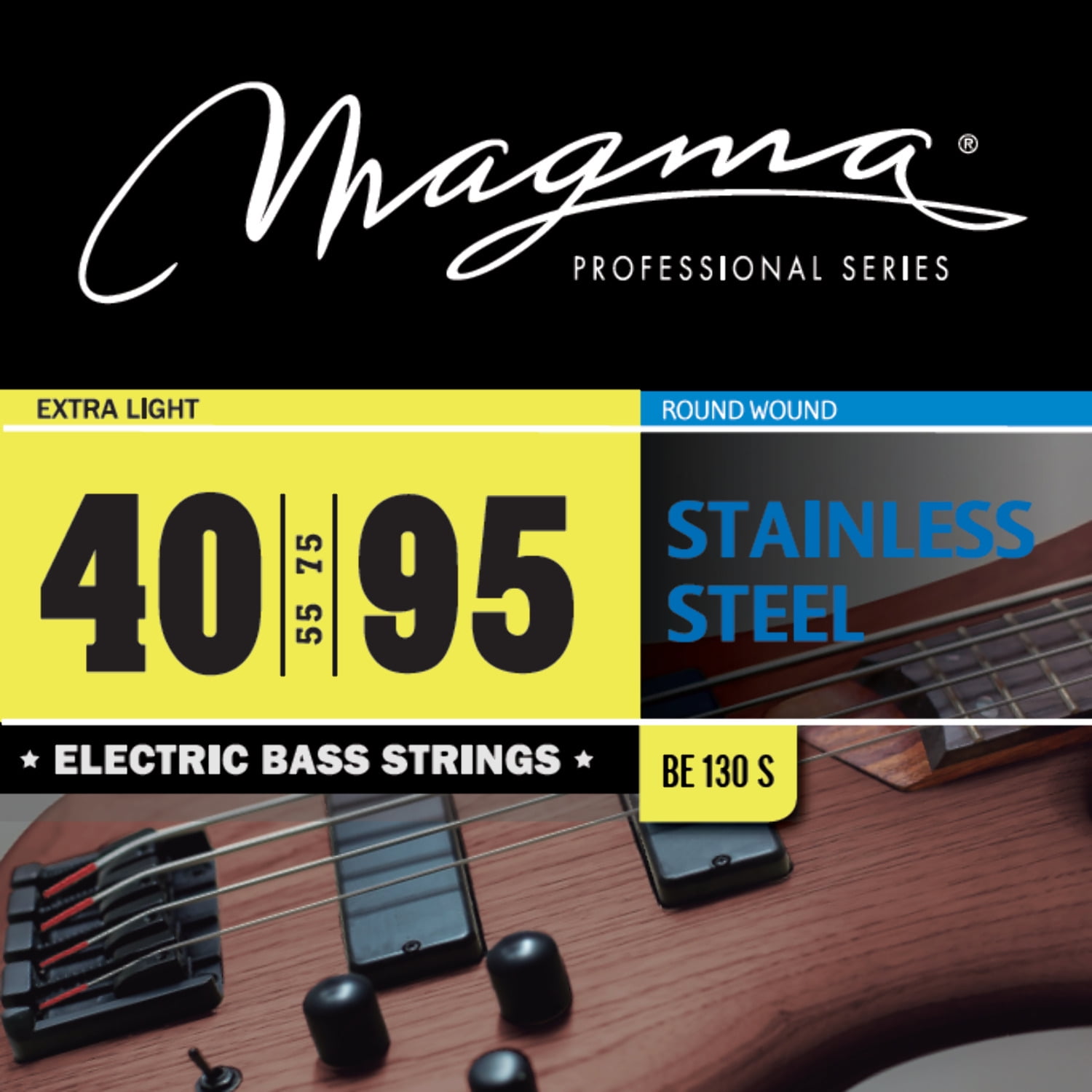 Magma Electric Bass Strings Extra Light - Stainless Steel Round Wound ...