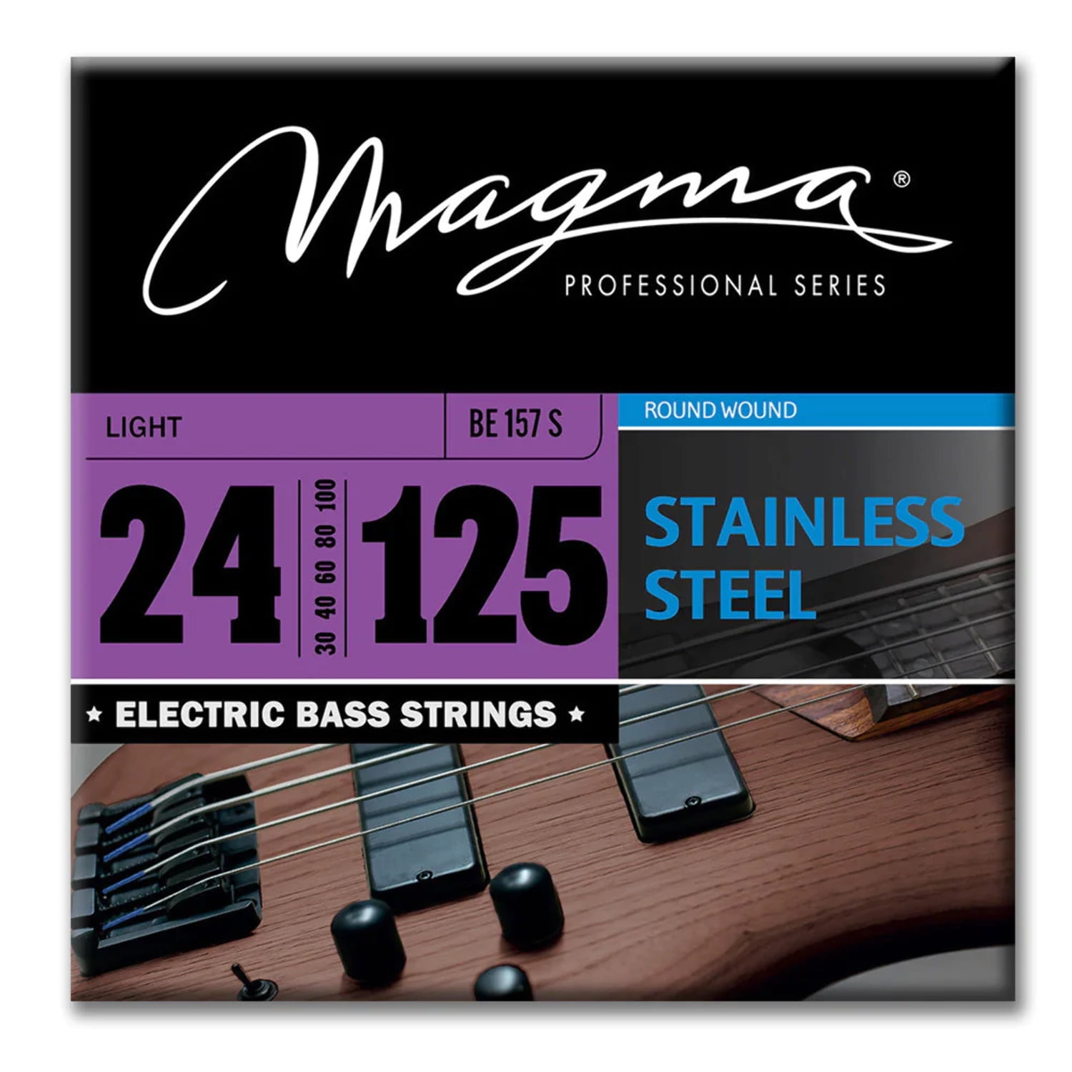 Magma Electric Bass Strings Light - Stainless Steel Round Wound - Long ...