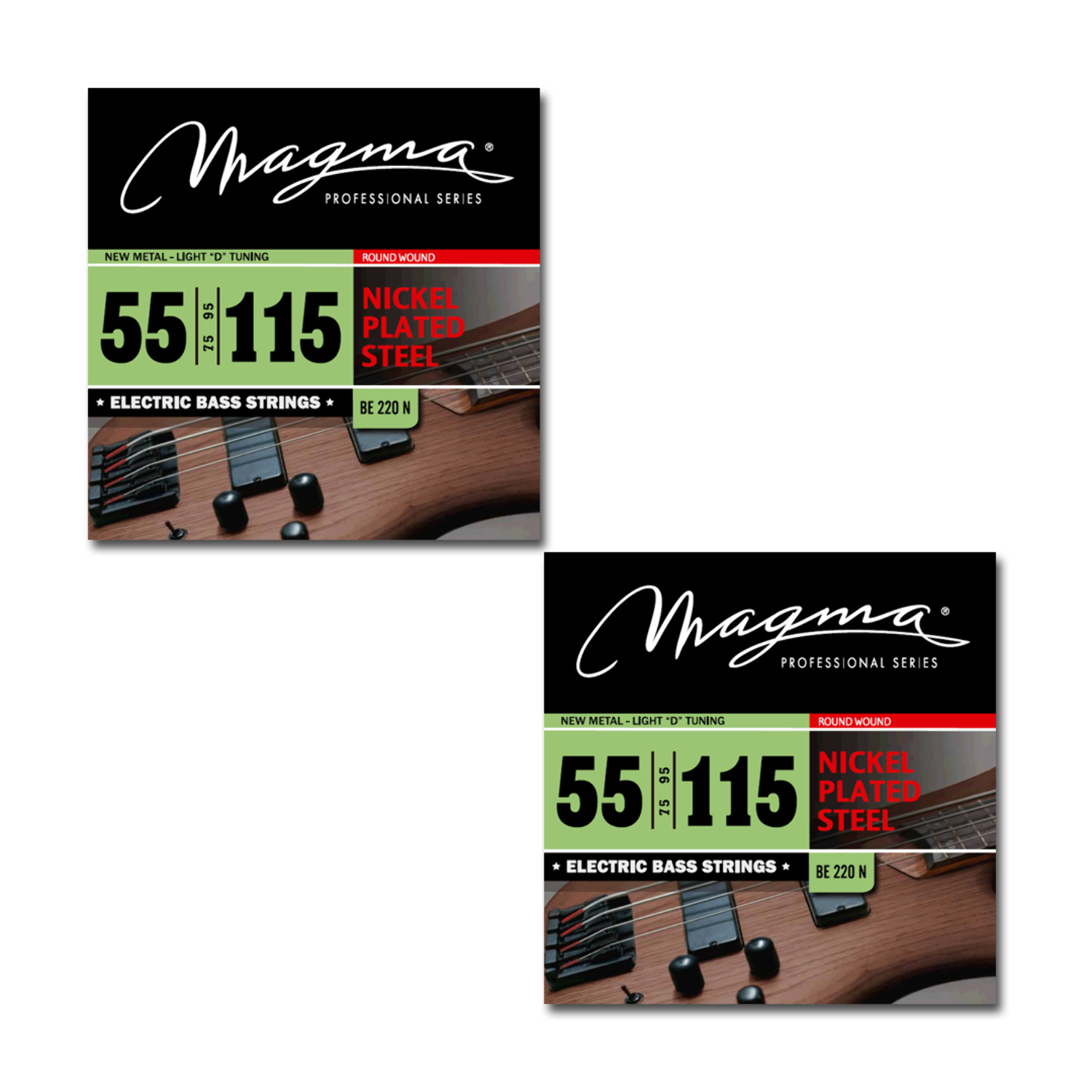 Magma Electric Bass Strings New Metal-Light - Nickel Plated Steel Round ...