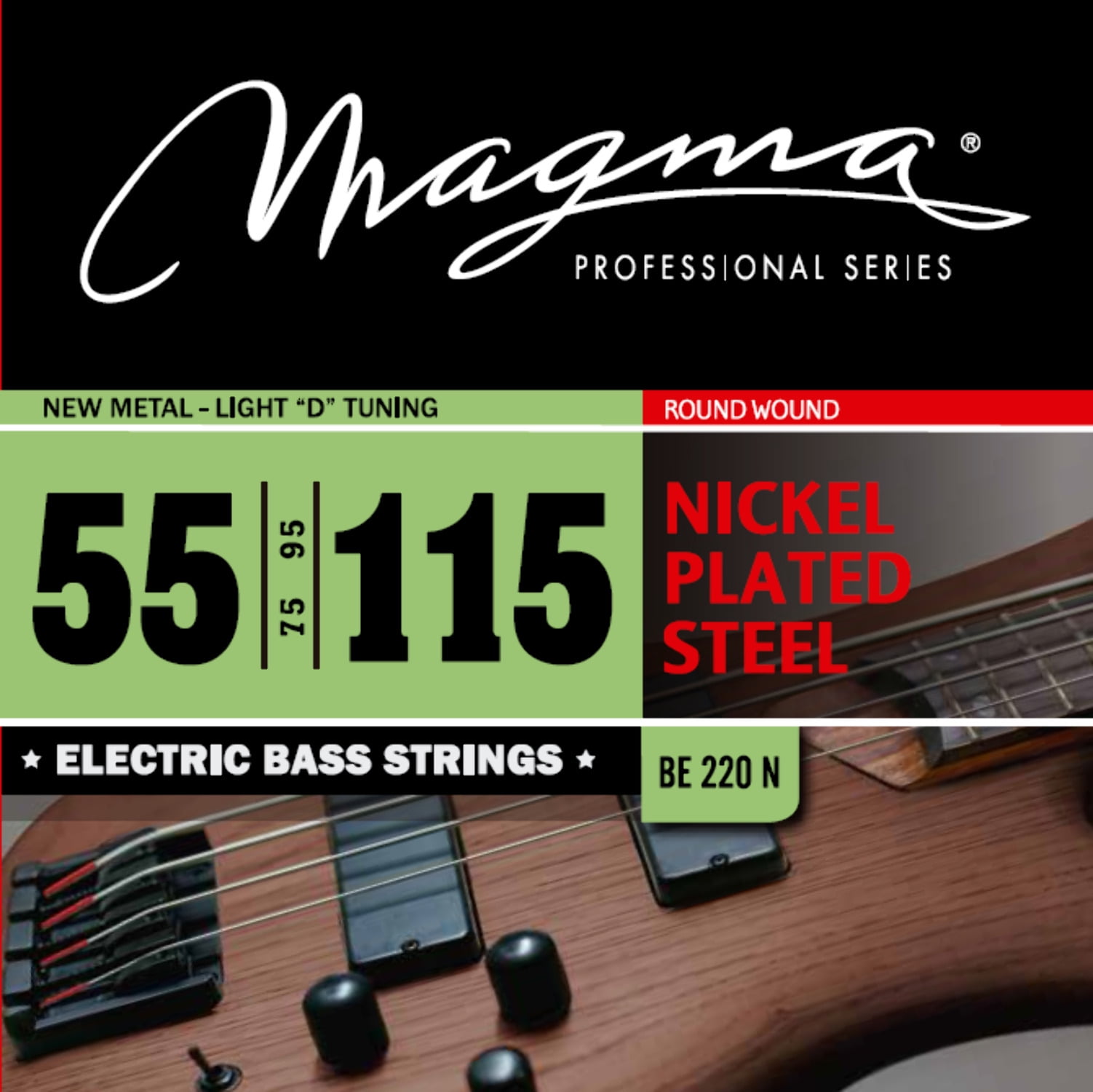 Magma Electric Bass Strings New Metal-Light - Nickel Plated Steel Round ...