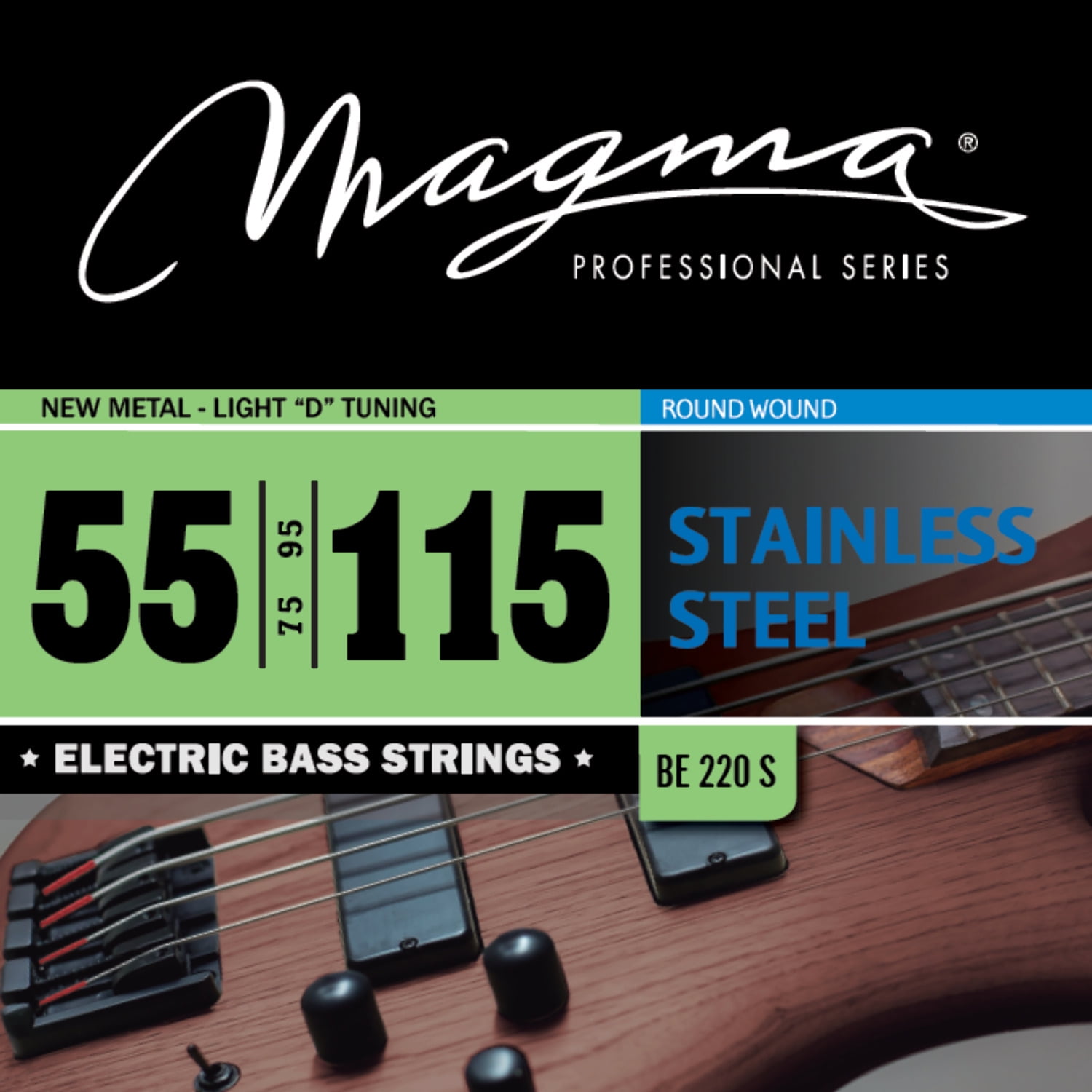 Magma Electric Bass Strings New Metal-Light - Stainless Steel Round ...