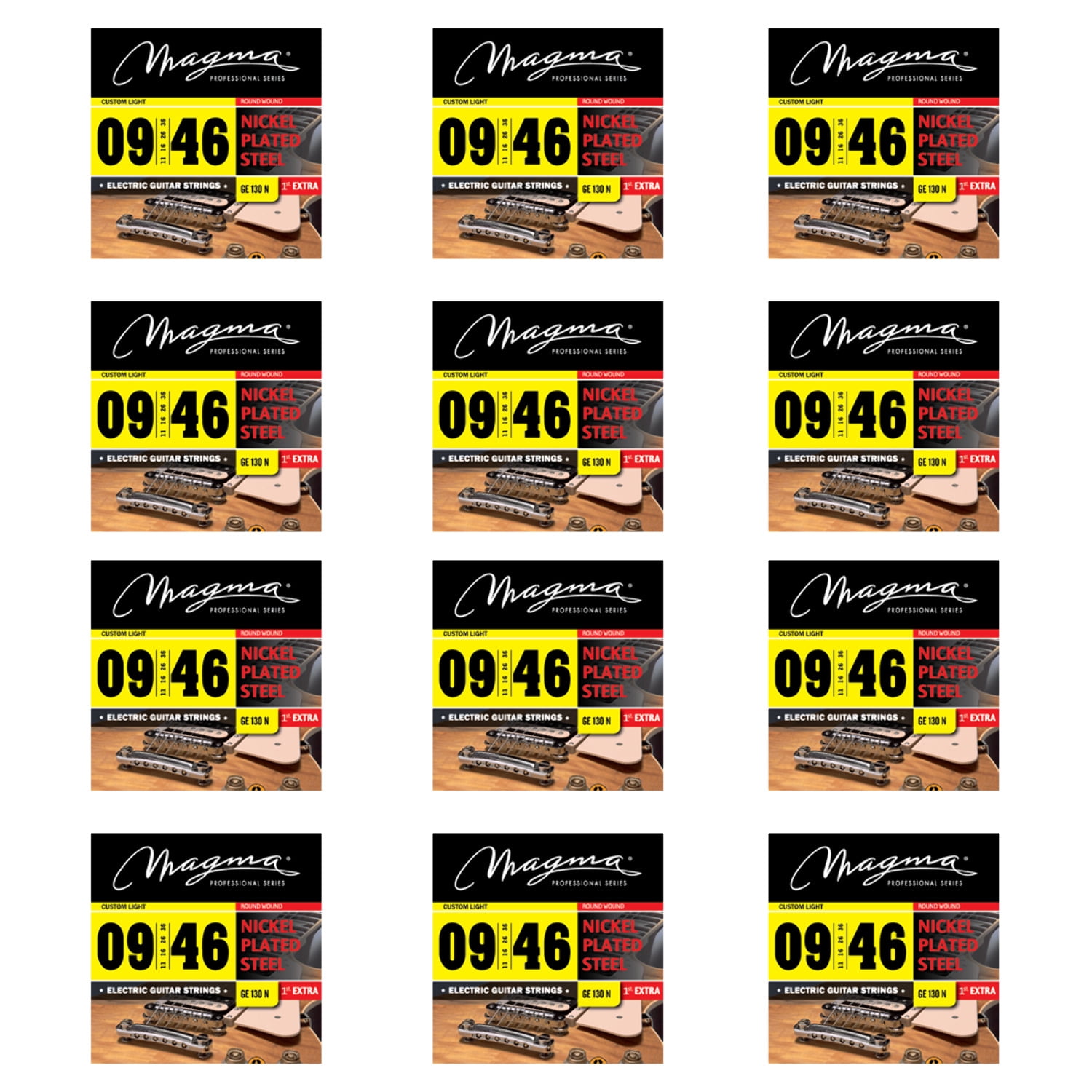 Magma Electric Guitar Strings Custom Ligth Gauge Nickel-Plated Steel ...