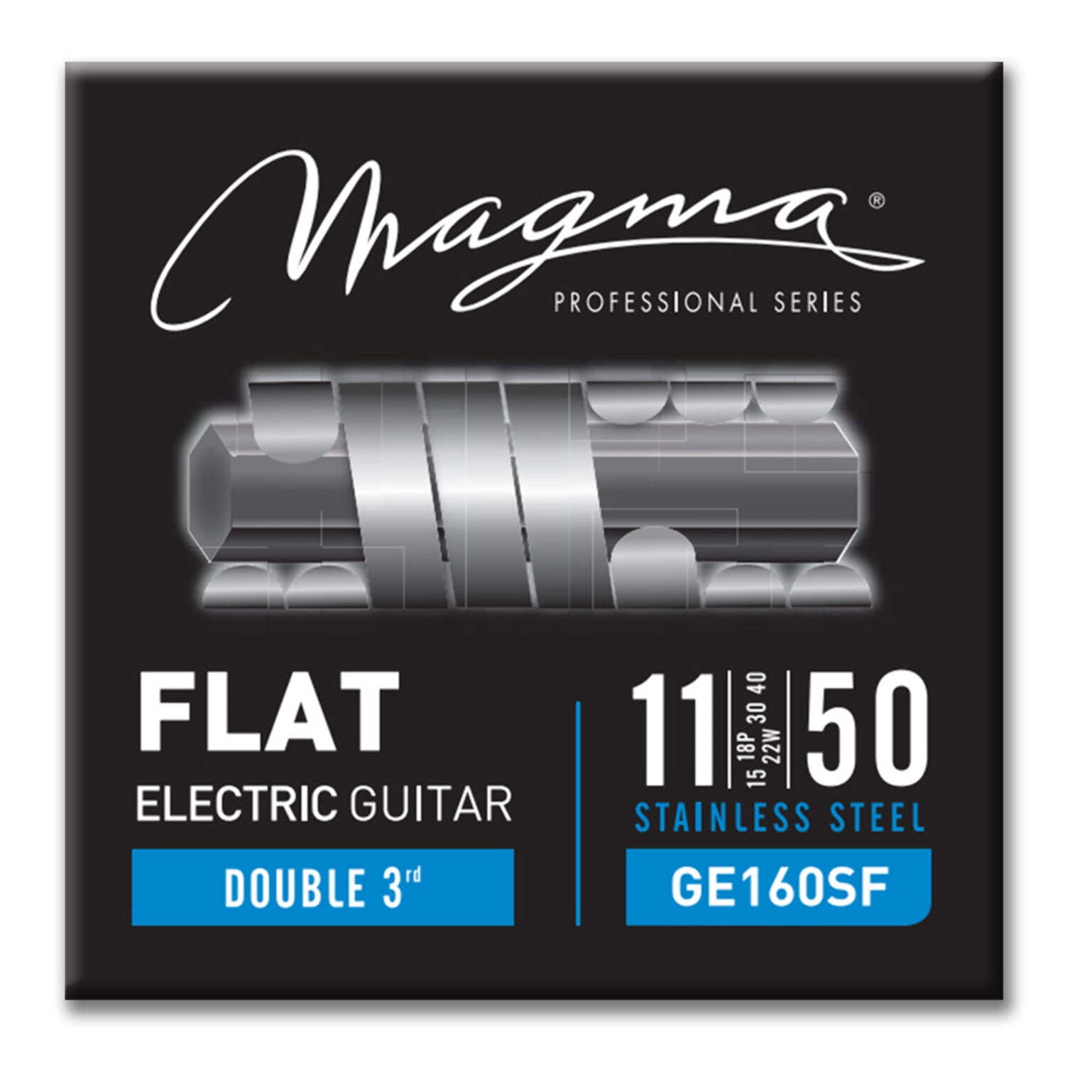 Magma Electric Guitar Strings Light Gauge FLAT Stainless Steel Set ...