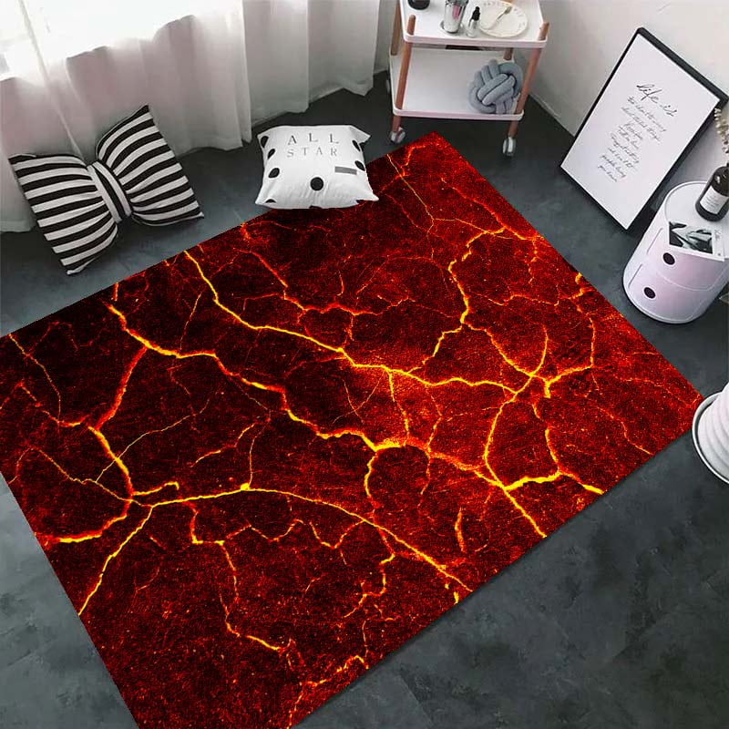 Magma Volcano Lava Hot Liquid Rock Area Rugs for Living Room Bedroom ...