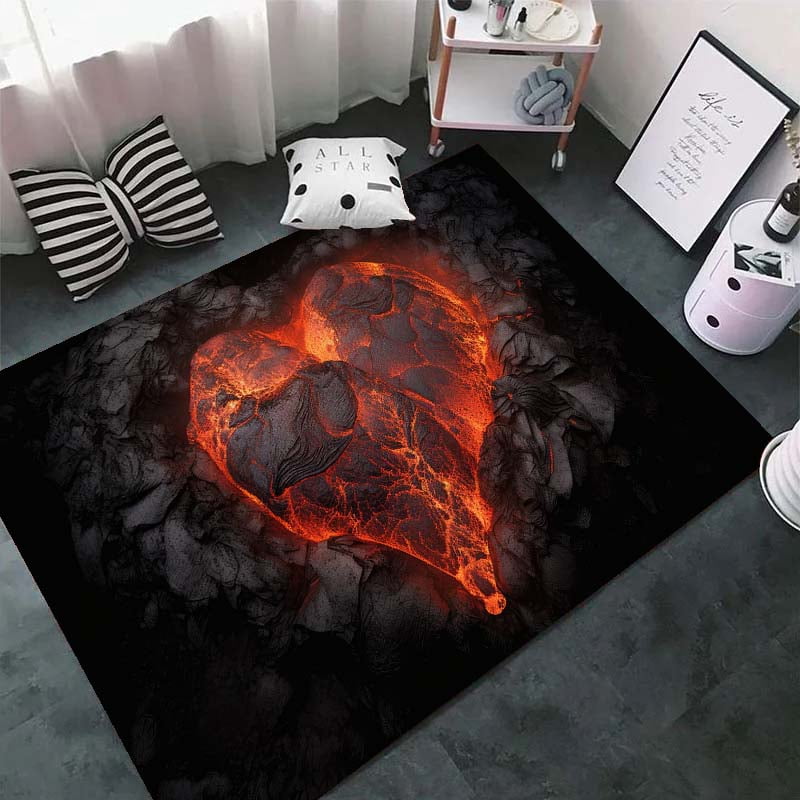 Magma Volcano Lava Hot Liquid Rock Area Rugs for Living Room Bedroom ...