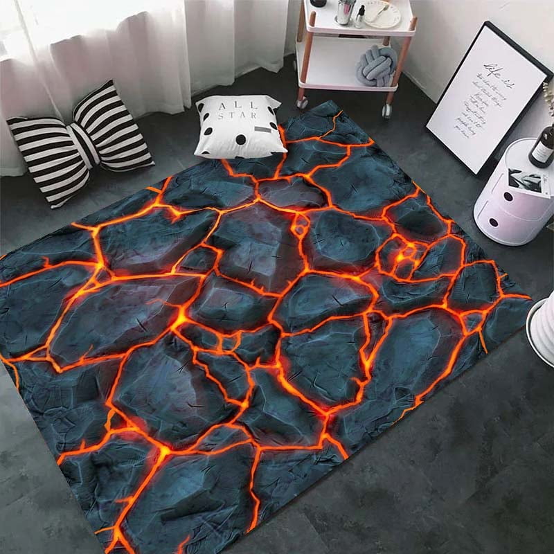 Magma Volcano Lava Hot Liquid Rock Area Rugs for Living Room Bedroom ...