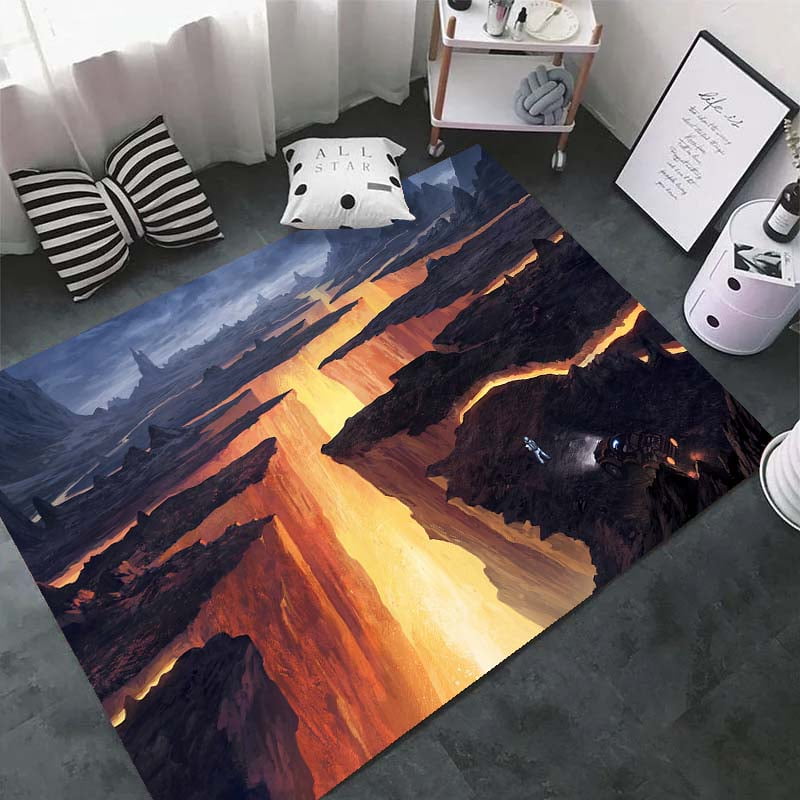 Magma Volcano Lava Hot Liquid Rock Area Rugs for Living Room Bedroom ...