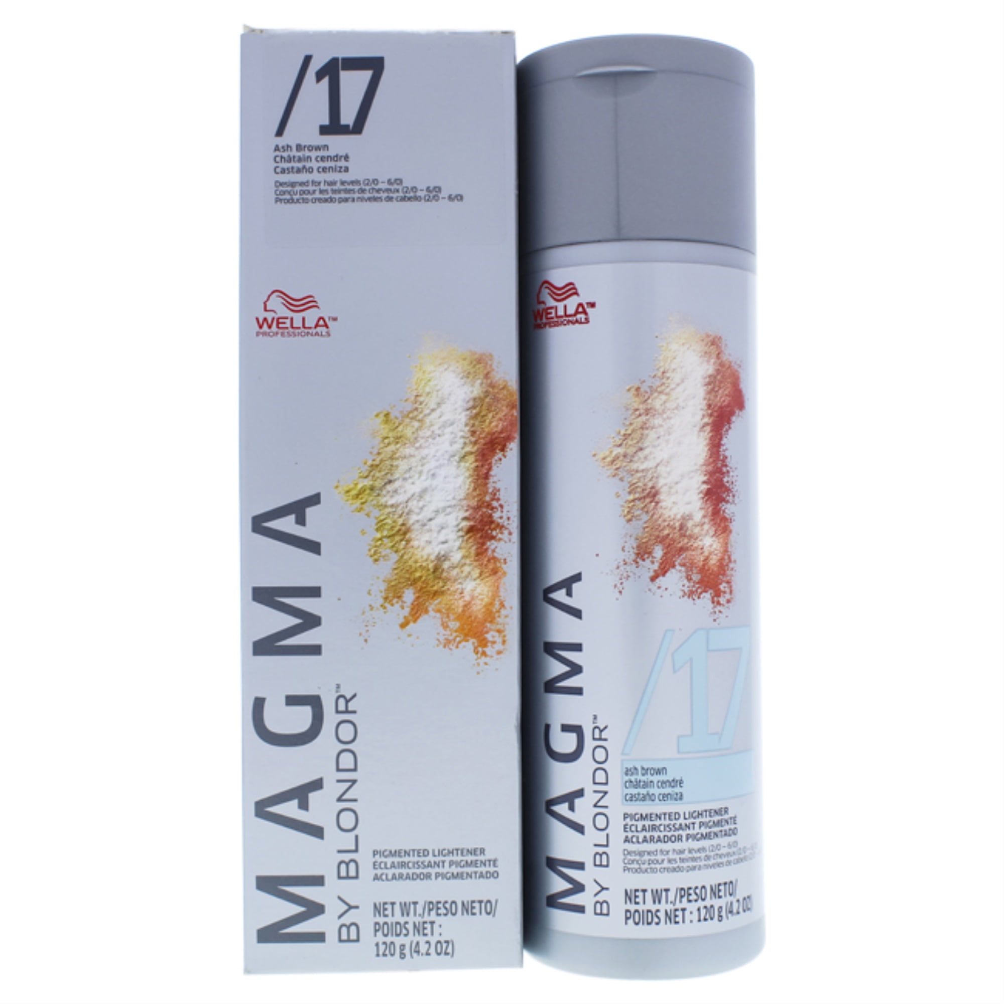 Wella Magma by Blondor Pigmented Lightener, 17 Ash Brown, Unisex, 4.2 ...