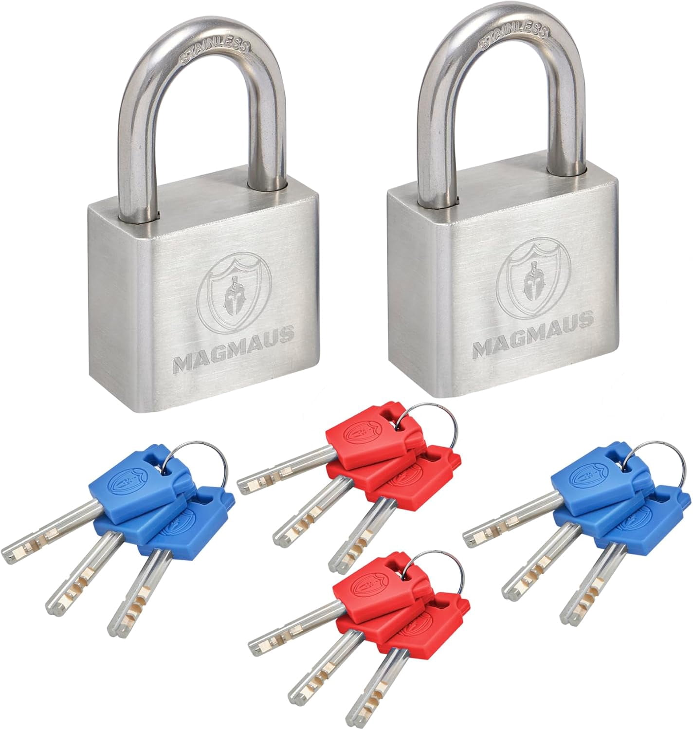 Magmaus® PD2/40 Heavy-Duty Anti-Cut Padlock with 12 Keys for Storage ...