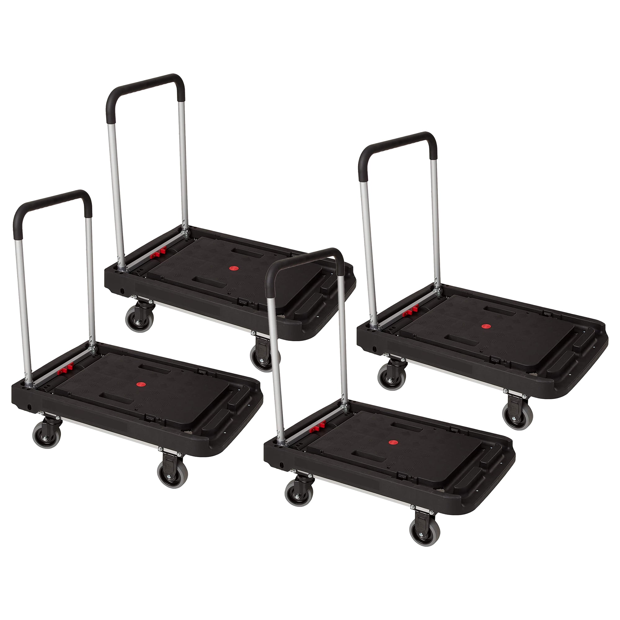 Magna Cart FFXL Folding Platform Transport Cart, 500lb Capacity (4 Pack ...
