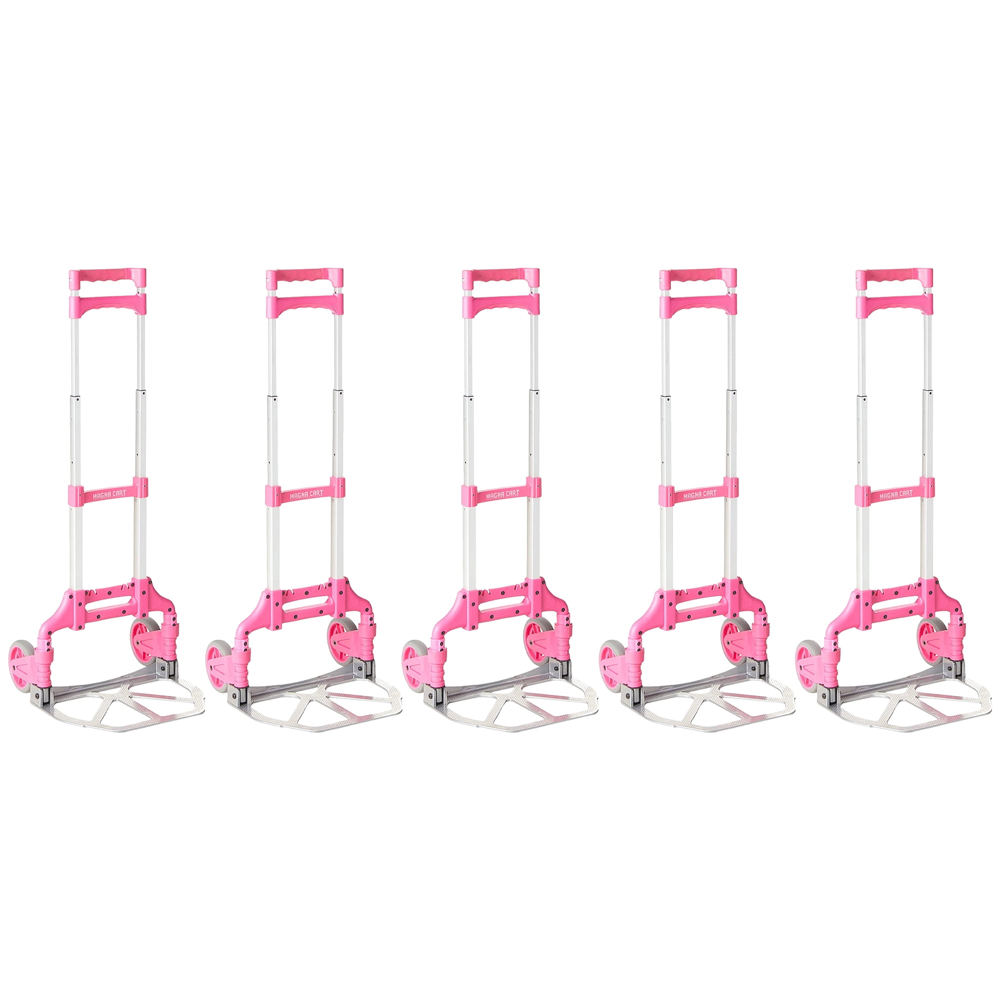 Magna Cart Personal 150-Pound Capacity Folding Hand Truck, Pink (5 Pack ...
