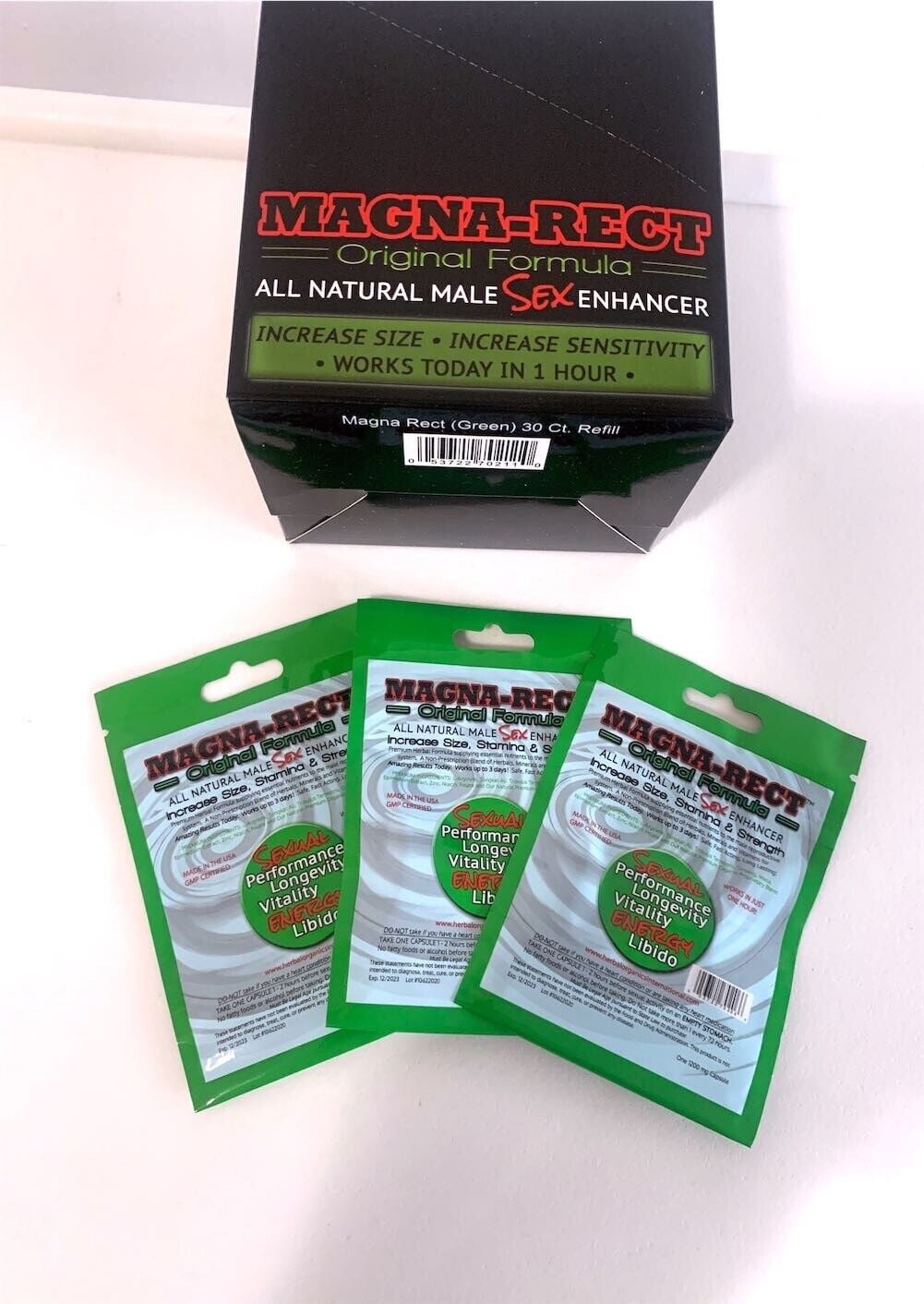 Magna-Rect Original Male Enhancer Increase Size Stamina & Strength 30 ...