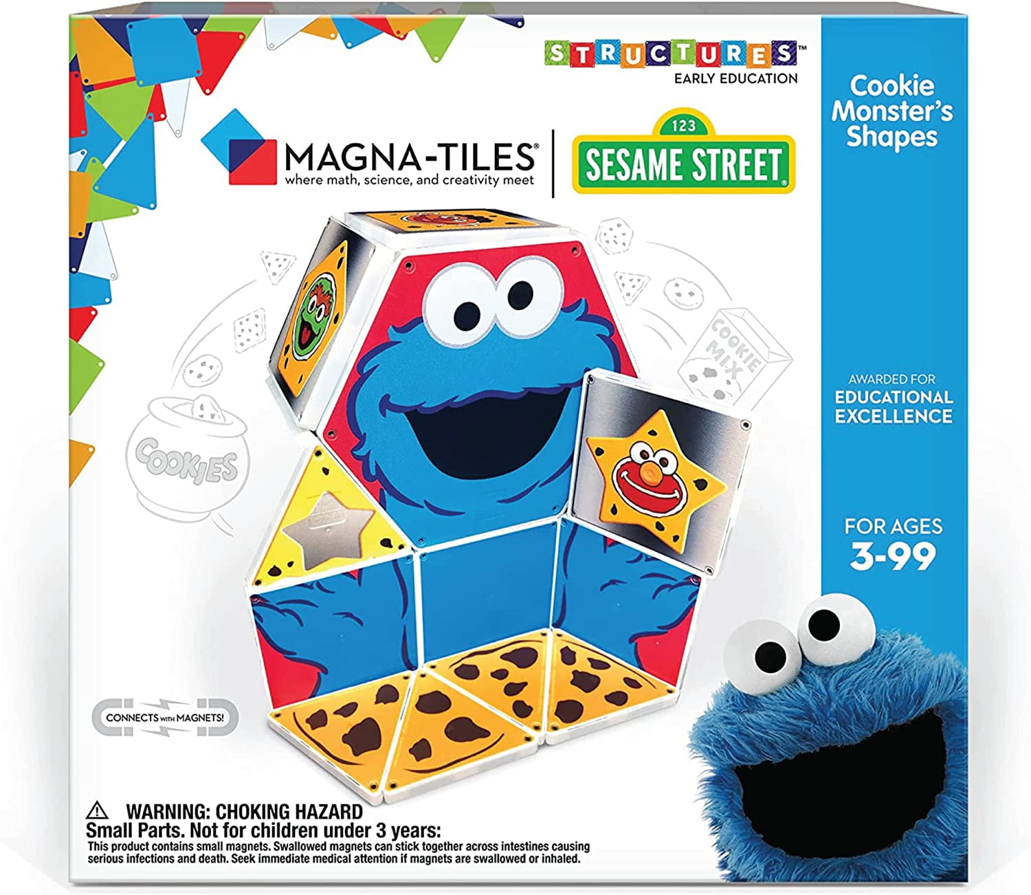 Free Shipping! Magna-Tiles Sesame Street Shape Set - Preschool Toy for ...