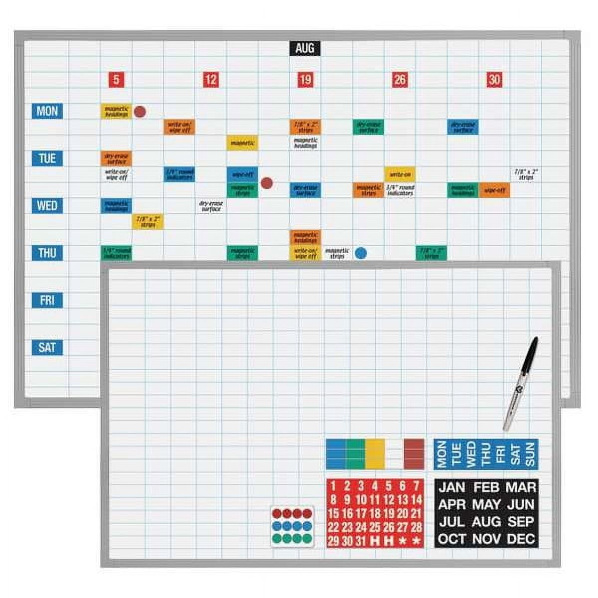 Magna Visual Magnetic Planning/Schedule Kit,72x48 EBK-4872 - Walmart.com