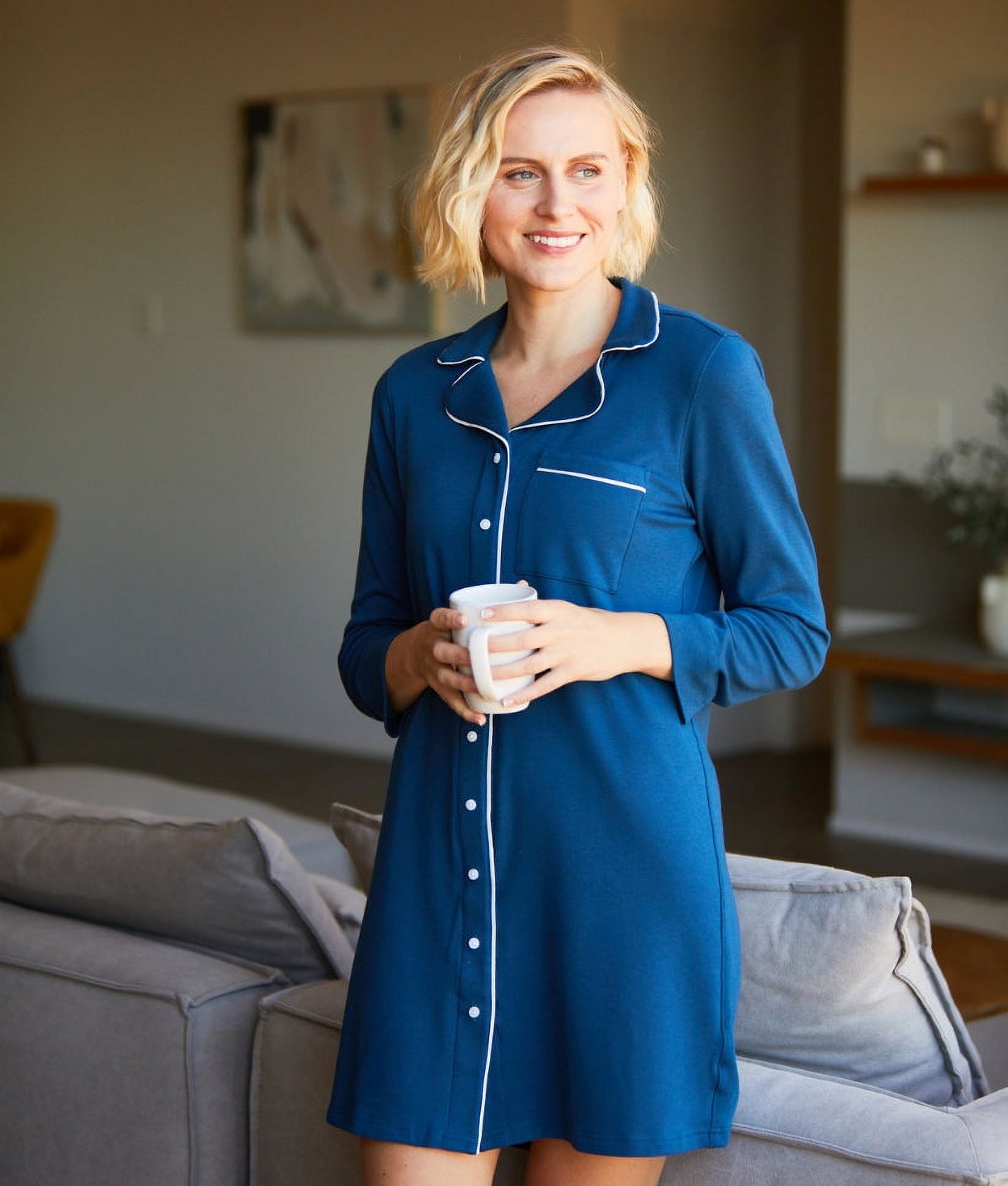 MagnaReady Women's Adaptive Magnetic Button Nightgown - Walmart.com