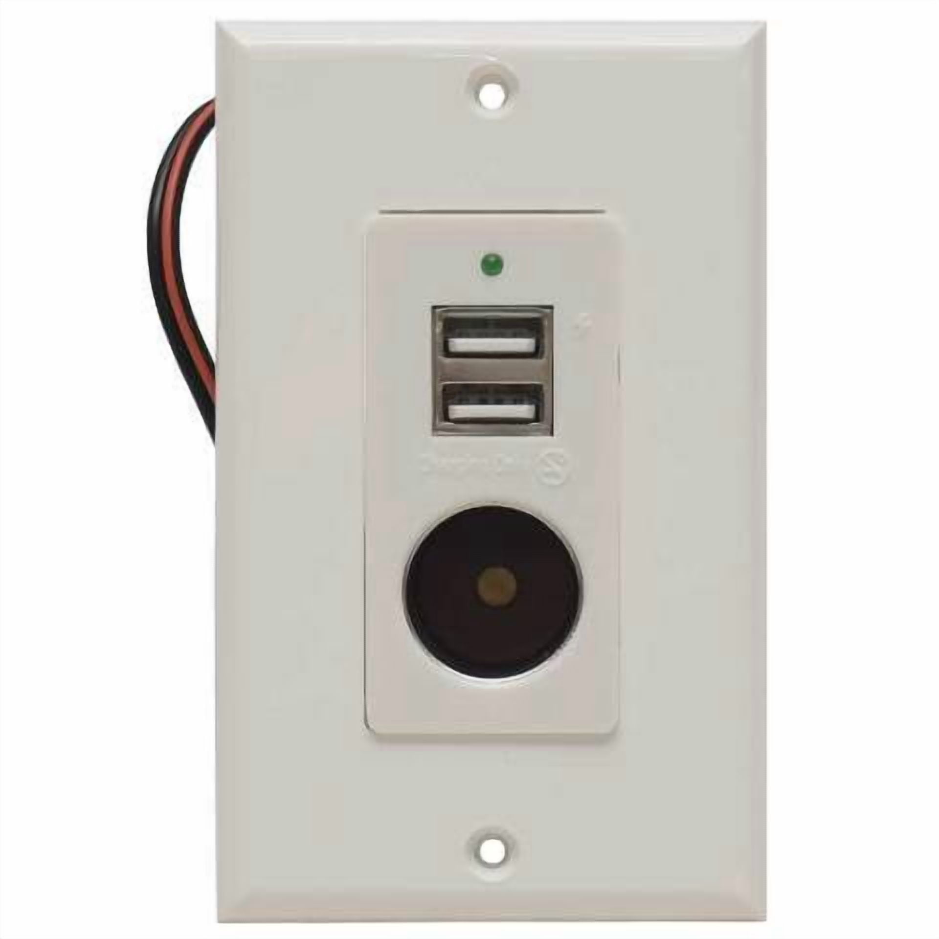 Magnadyne Boat Wall Mount USB Charger WCP-12V-B | 12V Ports - Walmart.com