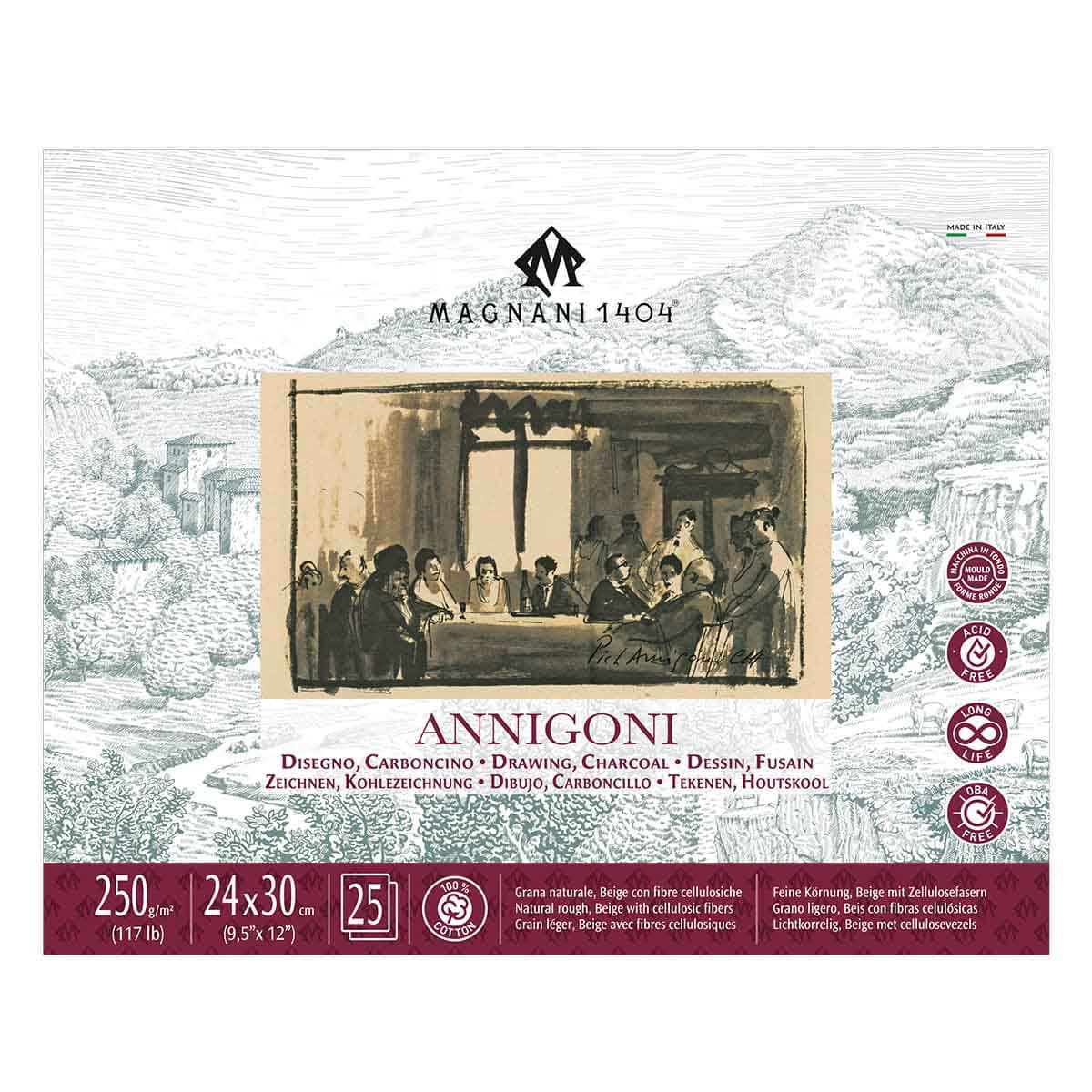Magnani 1404 Annigoni Drawing Paper Pad 9.5x12", 25 Sheet Sketch Pads ...