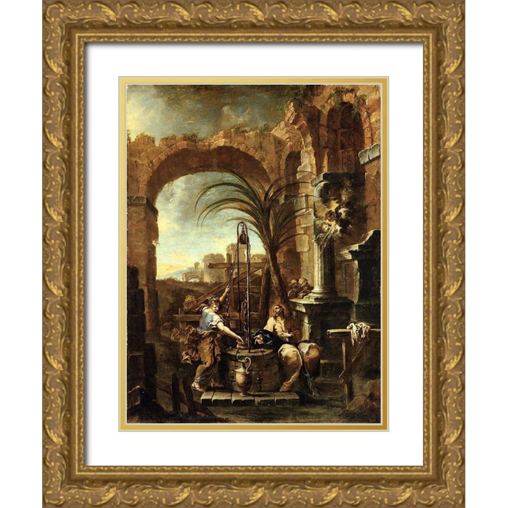 Magnasco, Alessandro 12x14 Gold Ornate Wood Framed with Double Matting ...