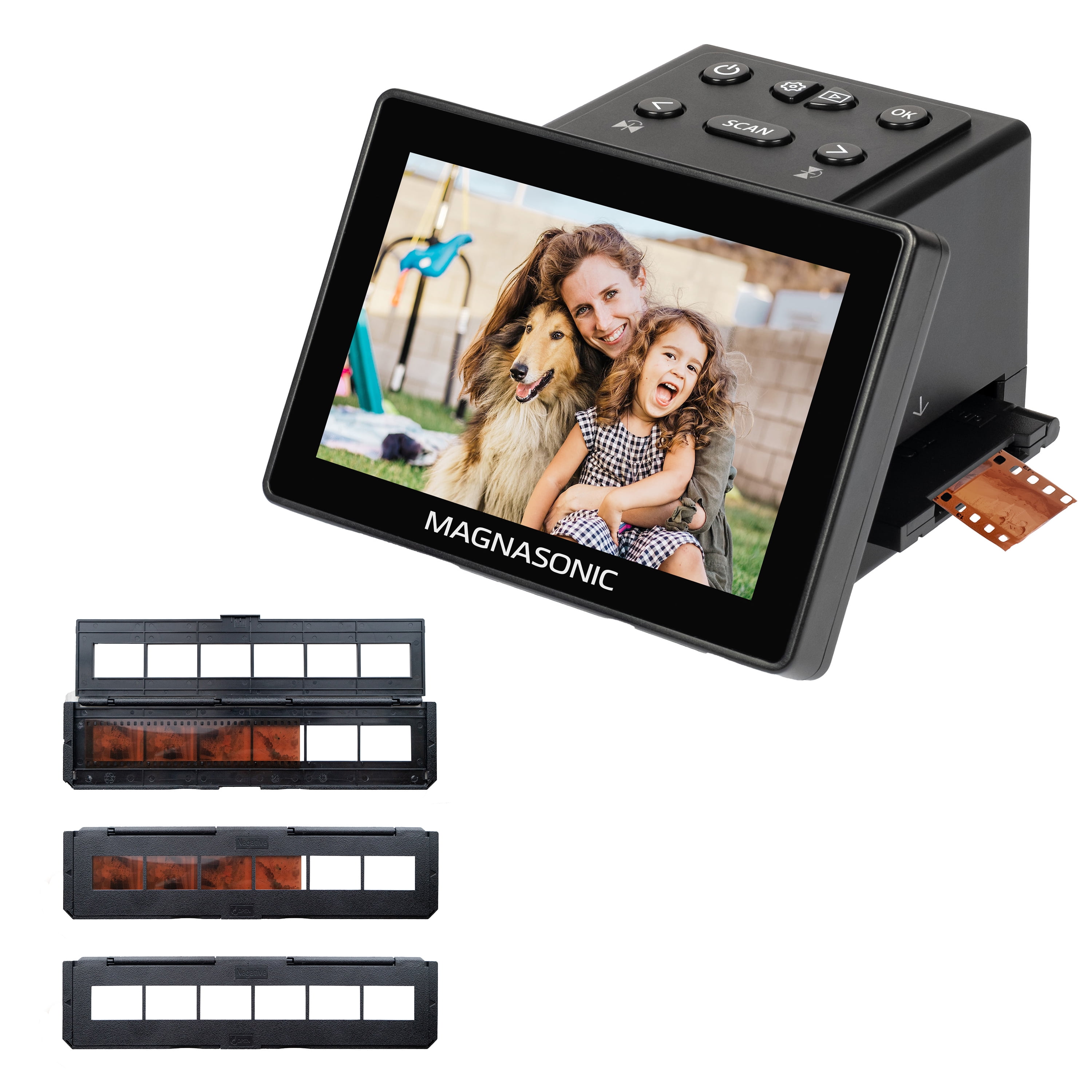 Magnasonic 25MP Film Scanner with Large 5" Display & HDMI, Long Tray ...