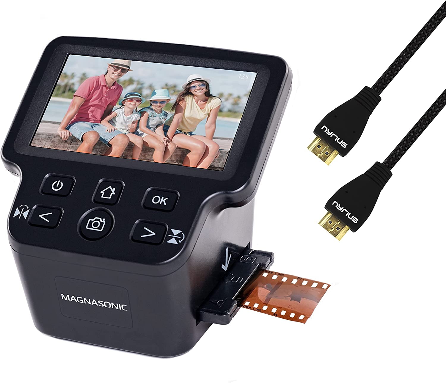 Magnasonic All-in-One 24MP Film Scanner with Large 5" Display & HDMI ...