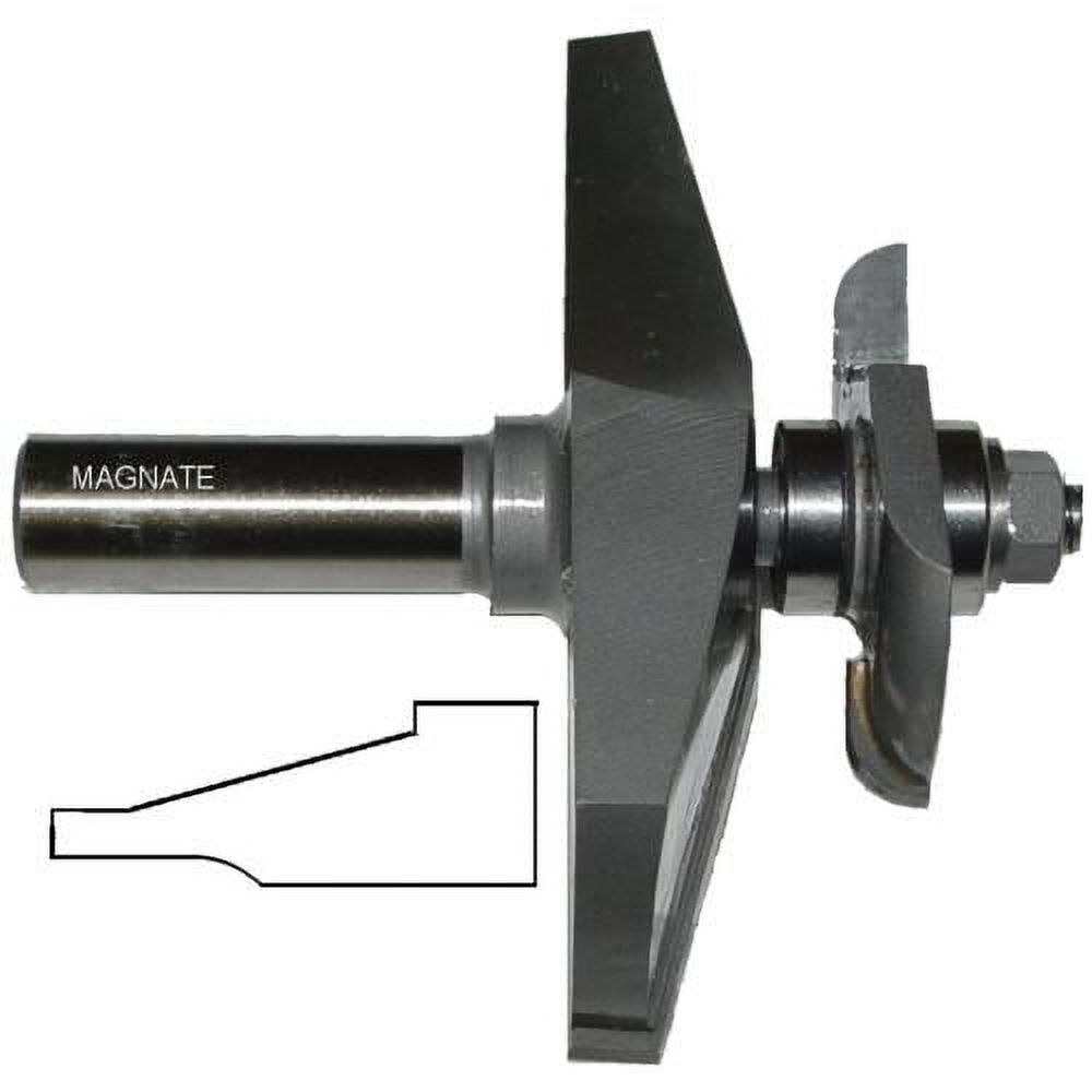 Magnate 3804C Raised Panel Router Bit, 15 Degree Face-Cut with Under ...