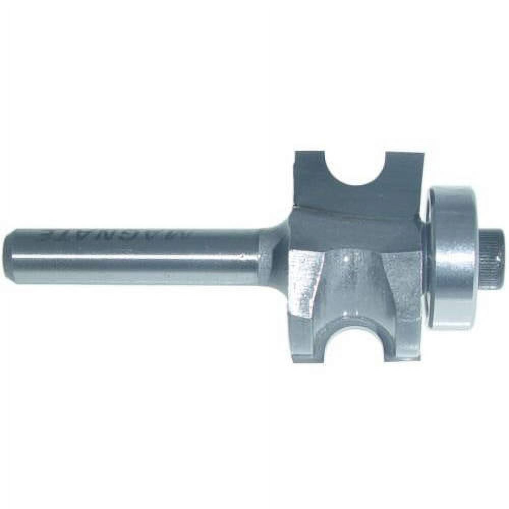 Magnate 5811 Bull Nose (Half Round) Router Bit with Bearing — 1/4" Bead ...