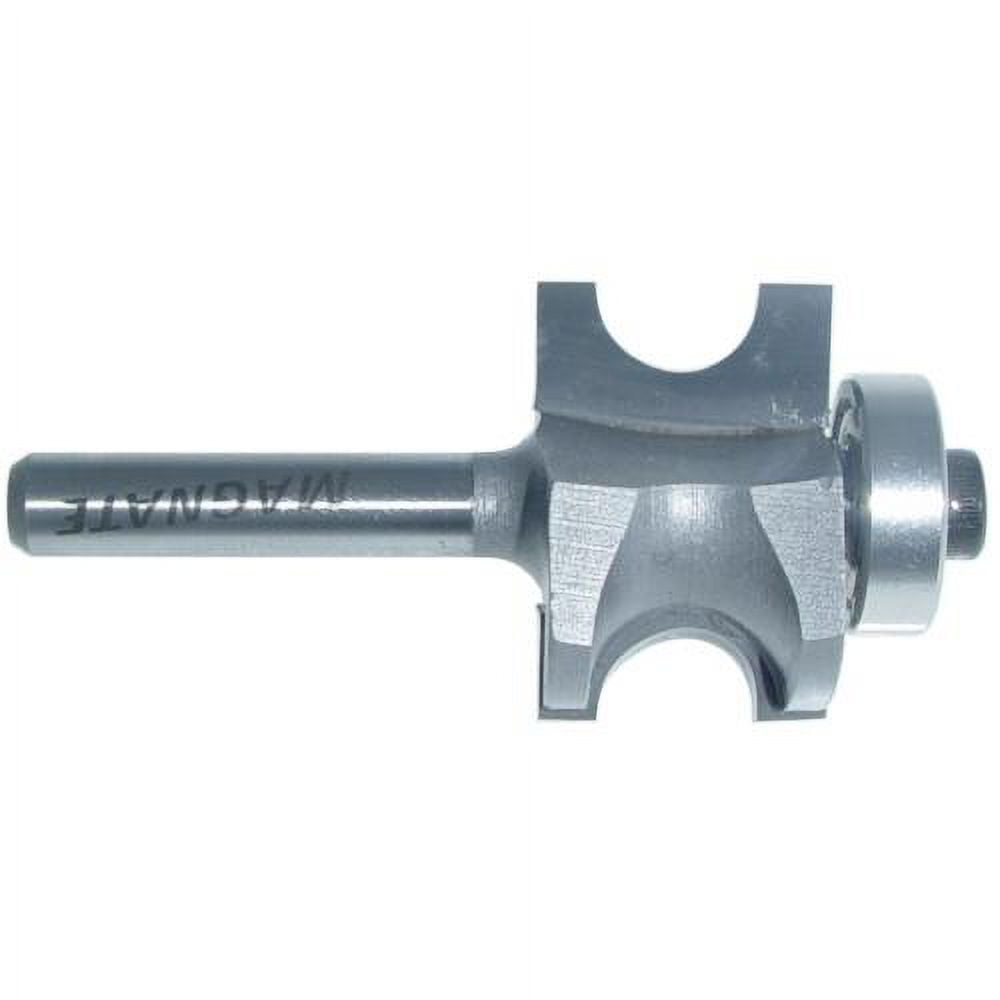 Magnate 5812 Bull Nose (Half Round) Router Bit With Bearing - 3/8" Bead ...