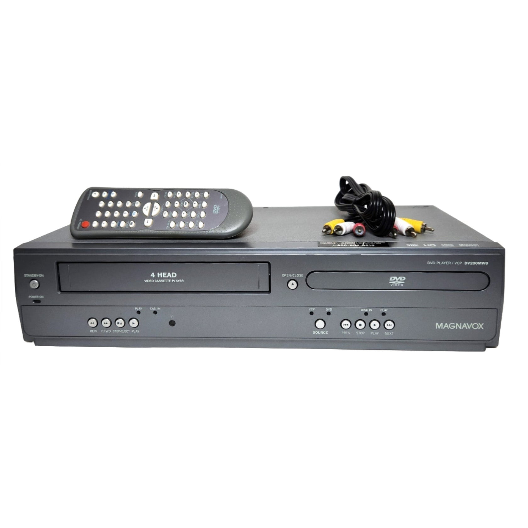 Magnavox DV200MW8 DVD VCR Combo Vhs Player with Remote, Cables and Hdmi ...