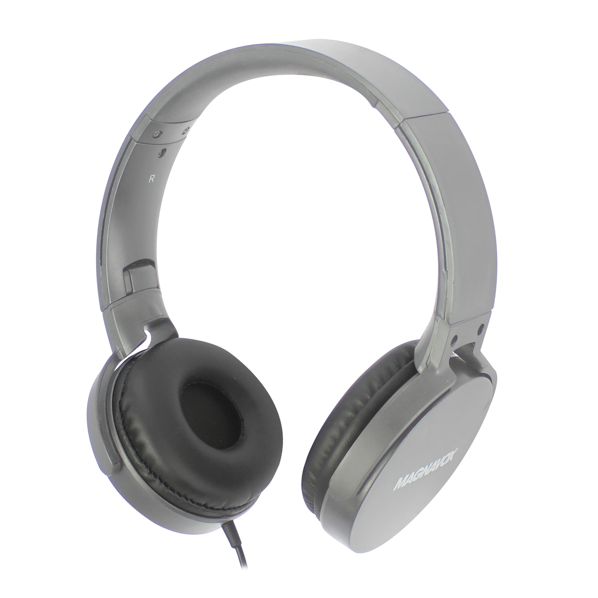 Magnavox Gray Foldable Stereo Headphones with Microphone - Walmart.com