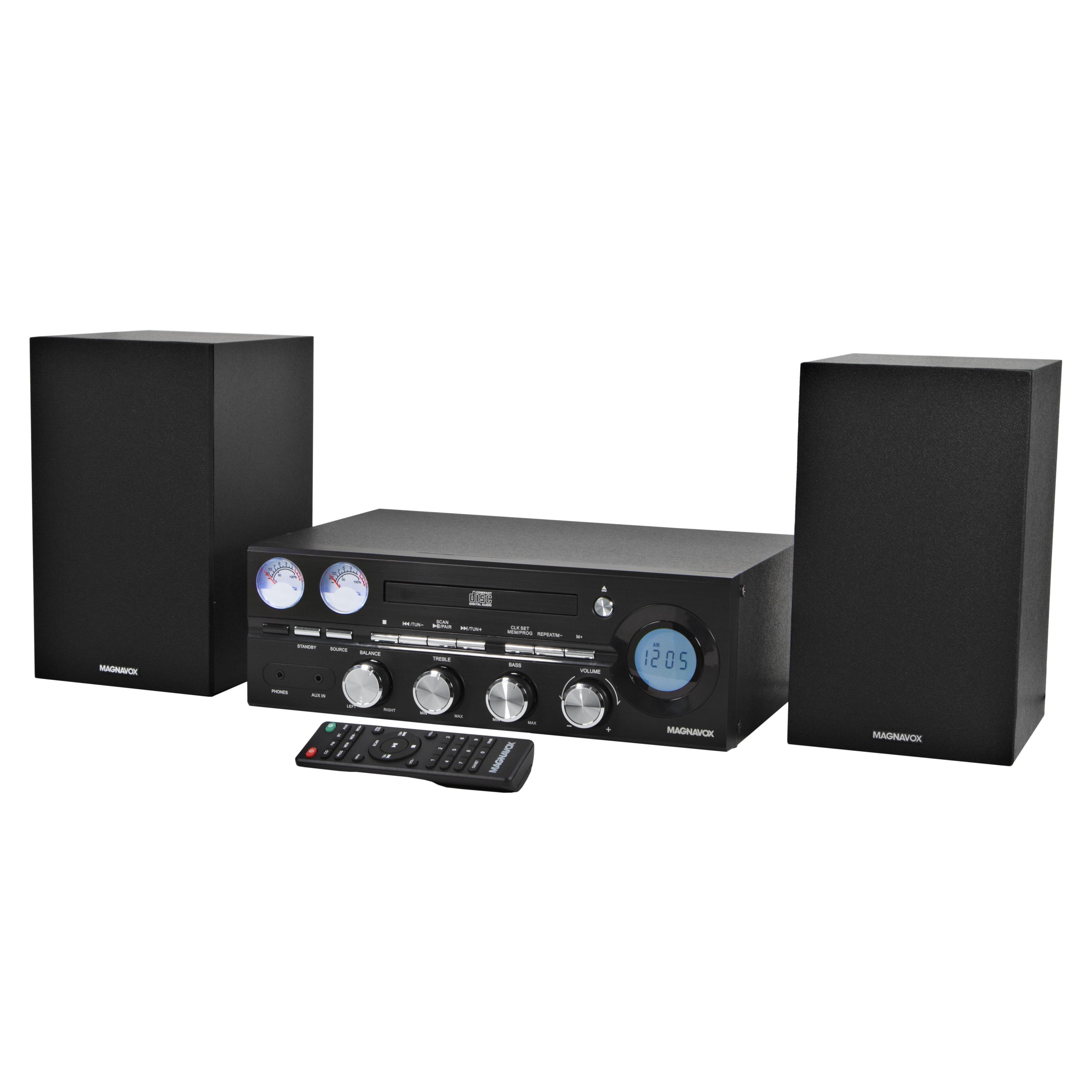 Magnavox MM451 3-Piece Tray Loading CD Shelf System with Digital PLL FM ...