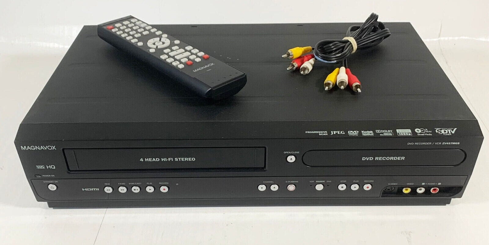 Pre-Owned Magnavox ZV457MG9 DVD Recorder VCR Combo 1 Button Dubbing ...