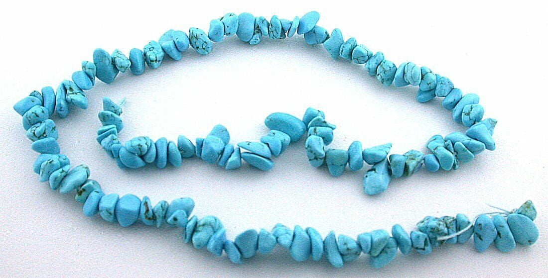 Magnesite 5mm to 9mm Nugget Baby Blue Tumble Polished Chip Bead 16 Inch ...