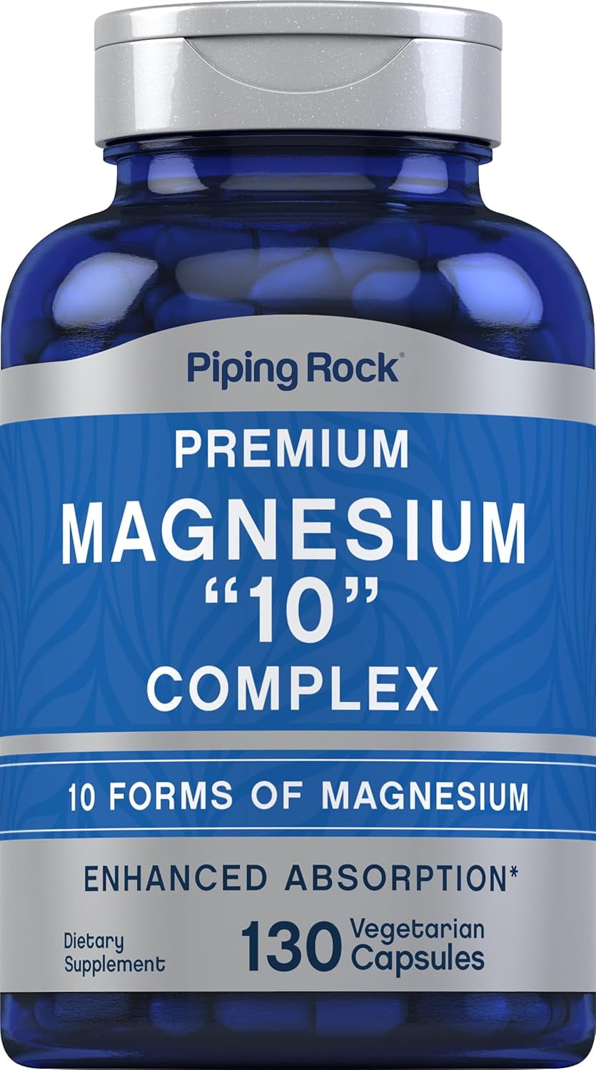 Piping Rock, Magnesium Supplement, 10 in One Complex, 130 Capsules ...