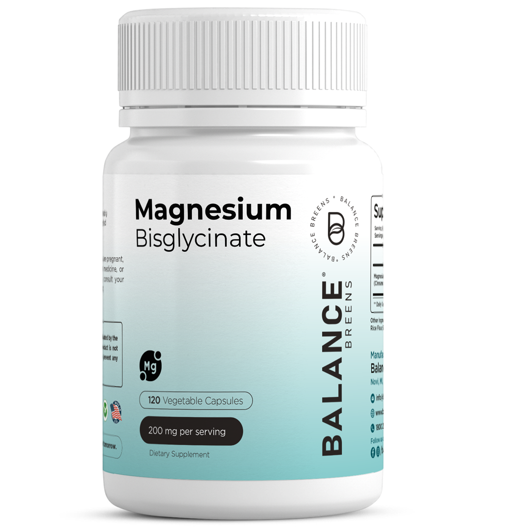 1 Body Magnesium Bisglycinate Chelated 44 mg Supplement 120 Vegan ...