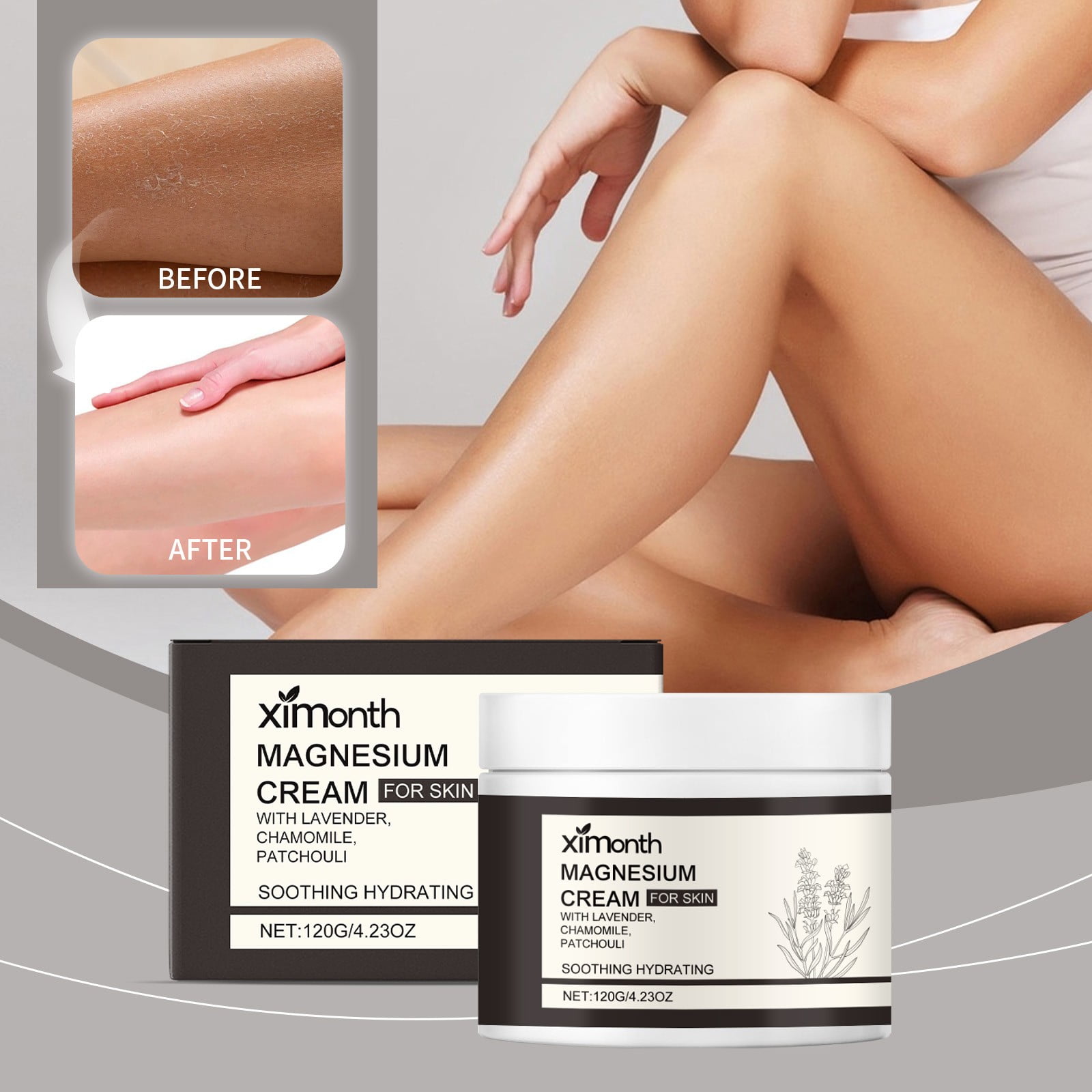 Magnesium Body Balm - Nutrient-Rich Chloride Emulsion, Gentle Nourishing, Post-Workout Recovery ...